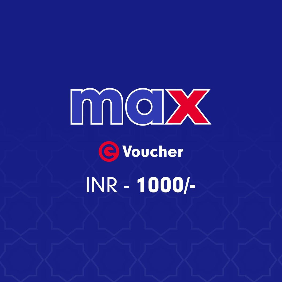 Max E-voucher Rs. 1000 | Max Gift Cards