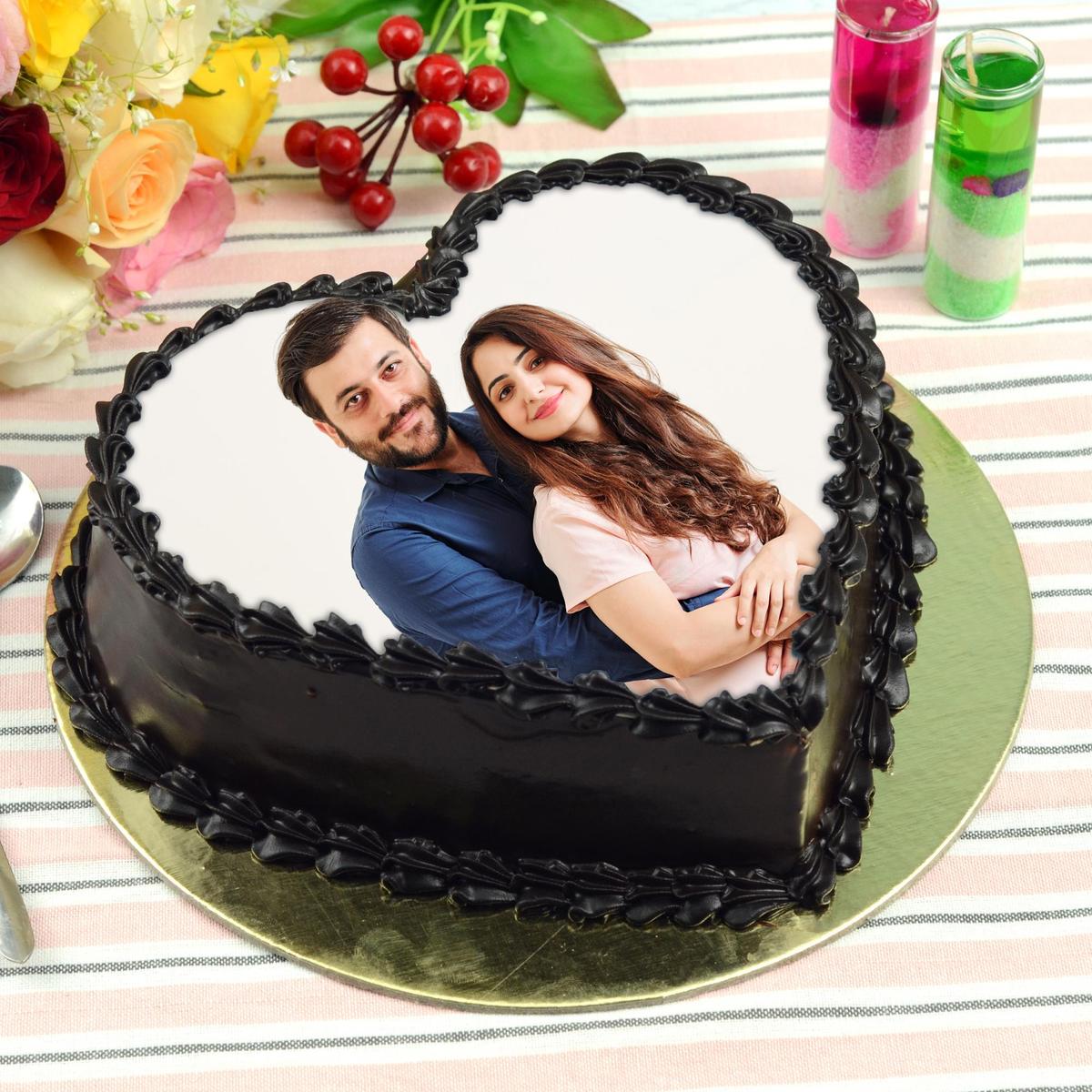 Chocolate Photo Cake - 1 Kg, Personalized Cakes