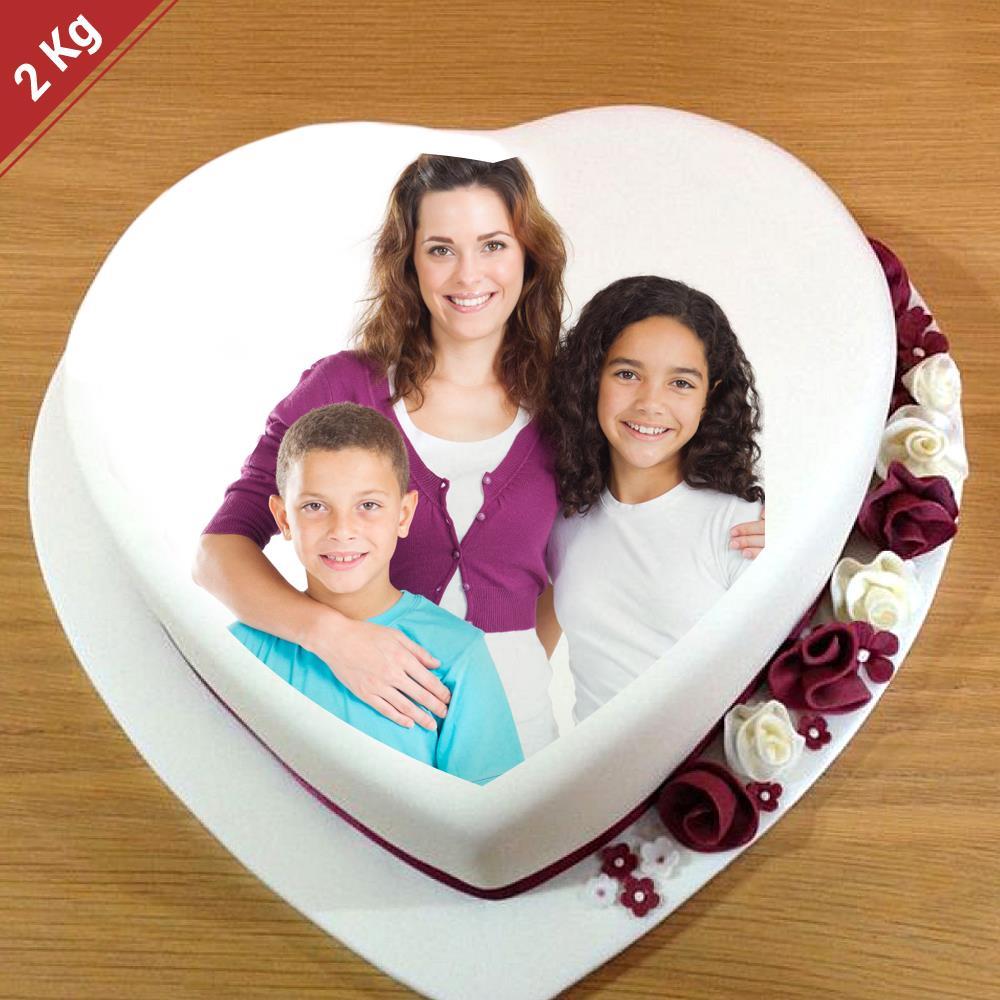 Vanilla Photo Cake - 2kg, Personalized Cakes