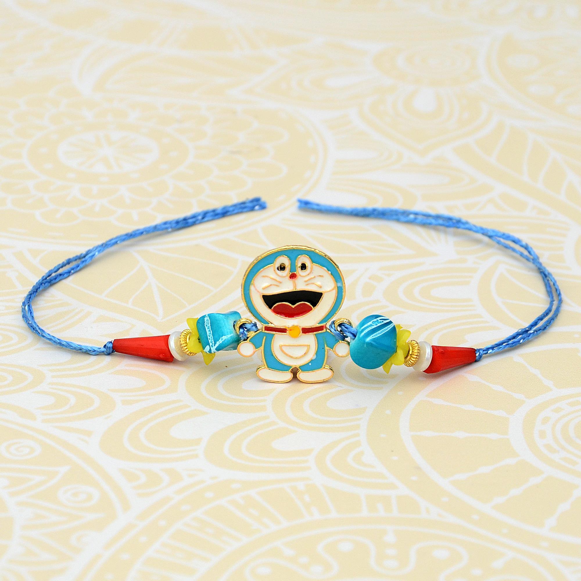 Metallic Doraemon Kids Rakhi | Cartoon Character