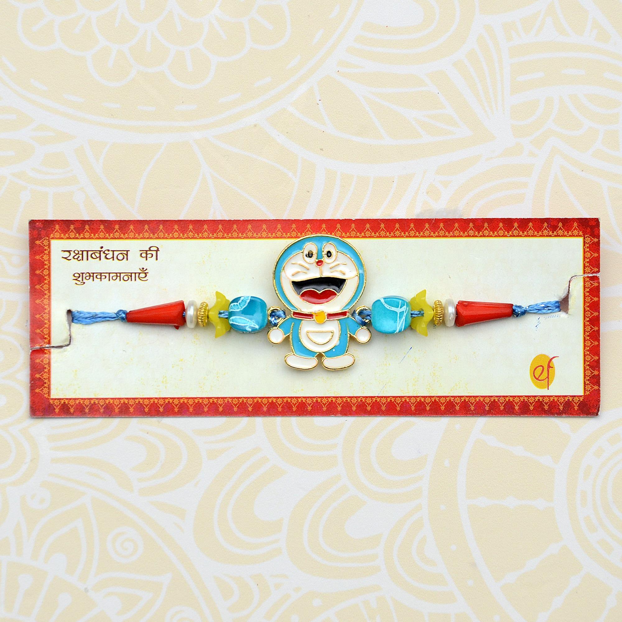 Metallic Doraemon Kids Rakhi | Cartoon Character