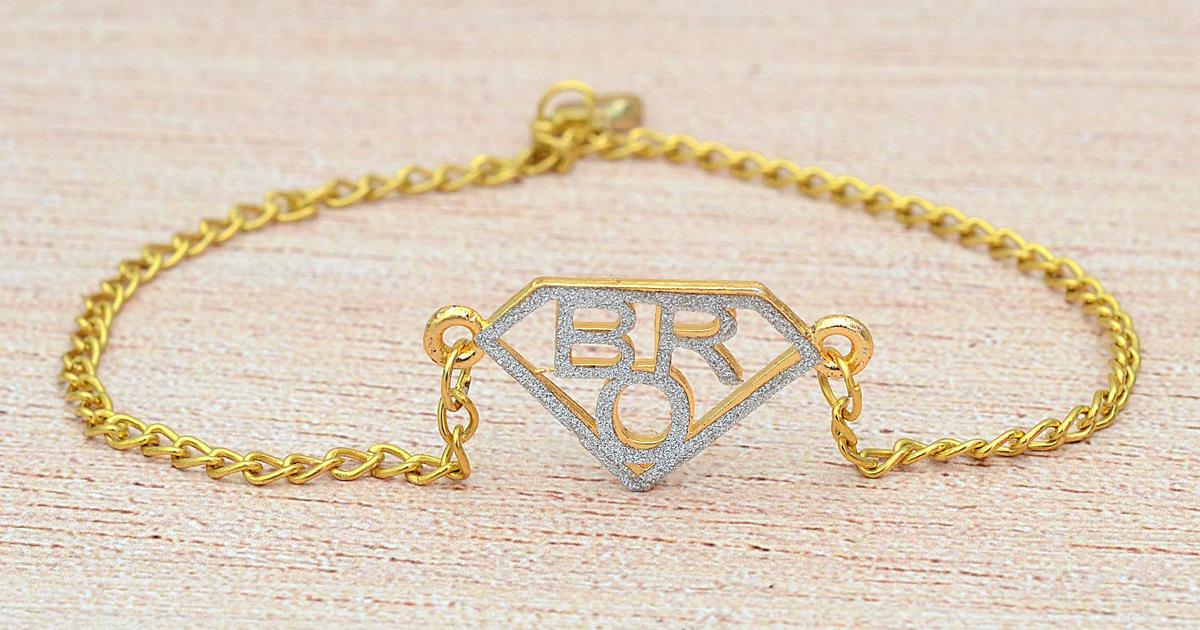 Bro in Triangular Shape Bracelet Rakhi | Exclusive Rakhi