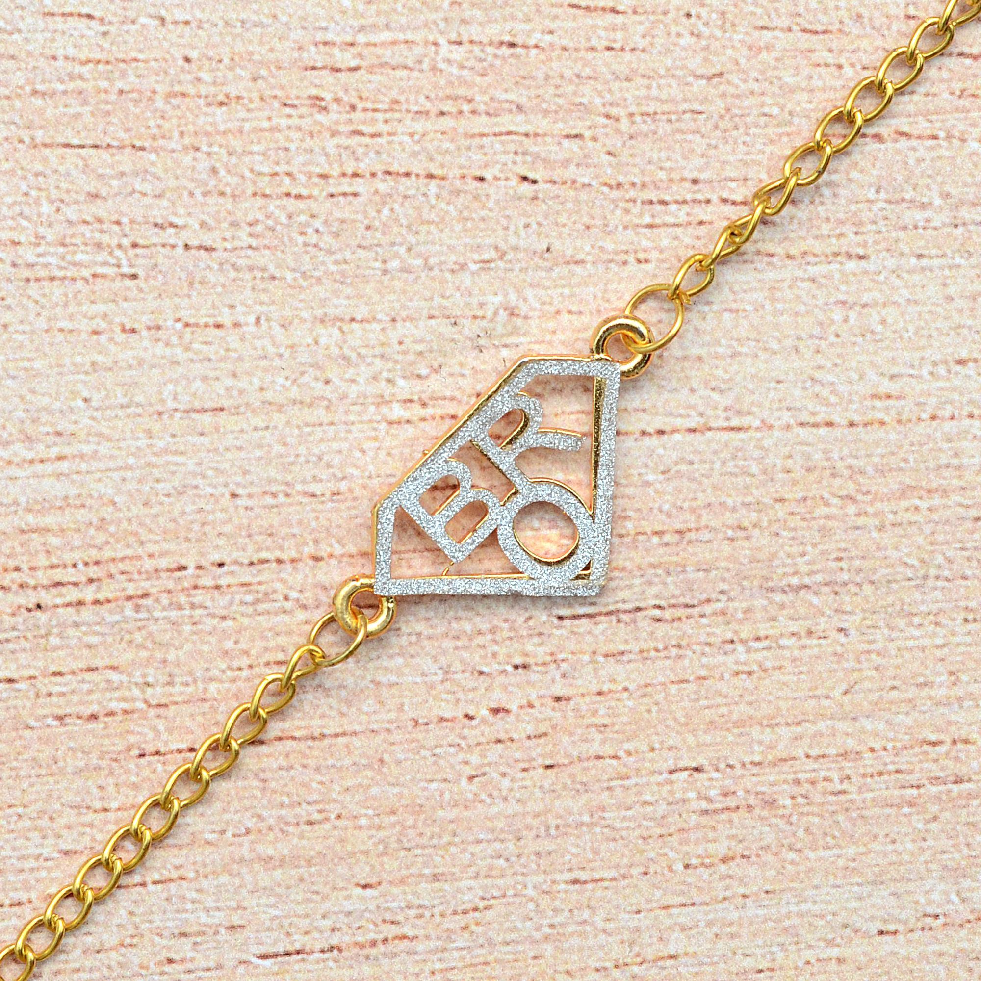 Bro in Triangular Shape Bracelet Rakhi | Exclusive Rakhi