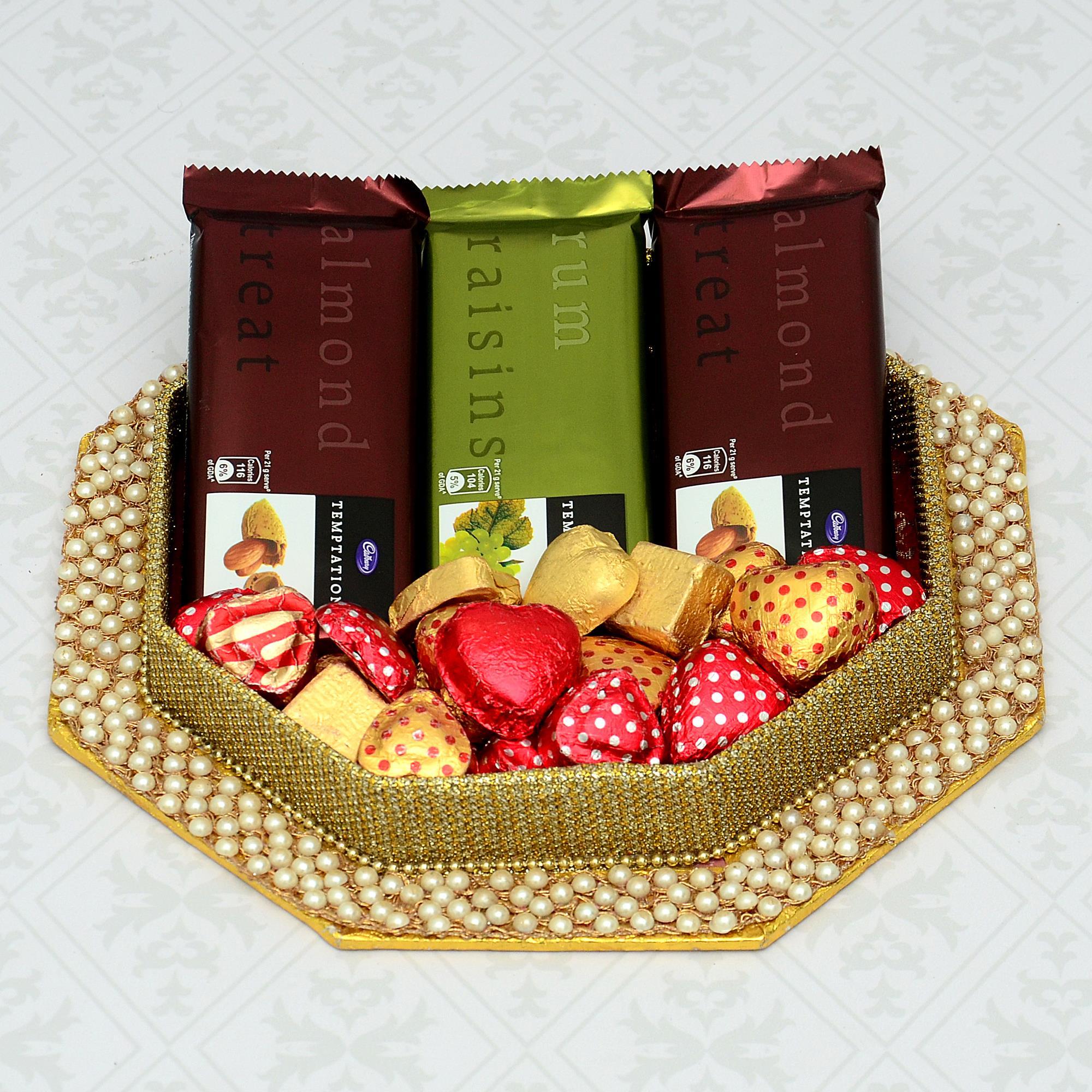Temptation & Handmade Chocolates in a Thali | Exclusive Thalis