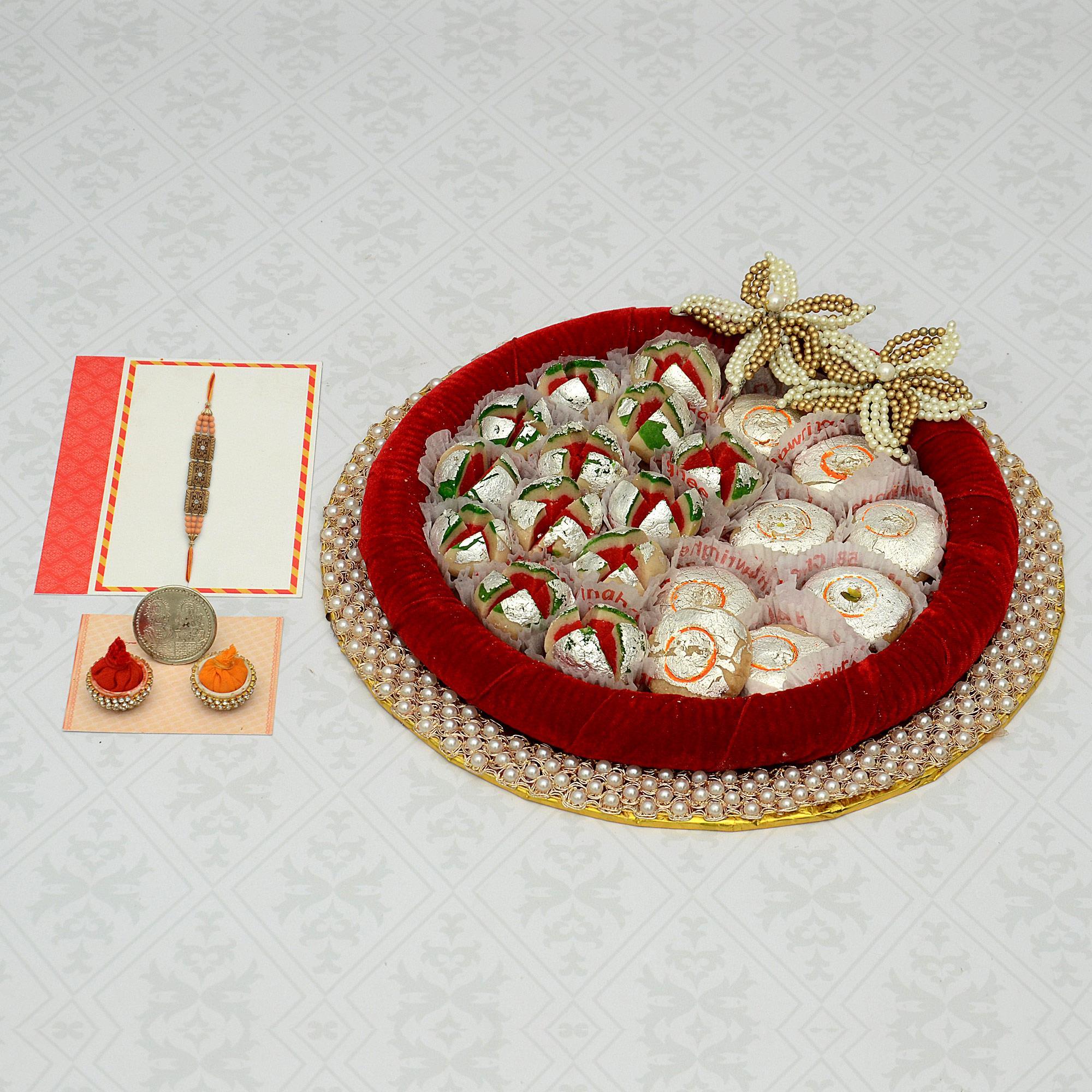 Kaju Pista Phool, Mawa Bati, & Rakhi | Rakhi Sweets