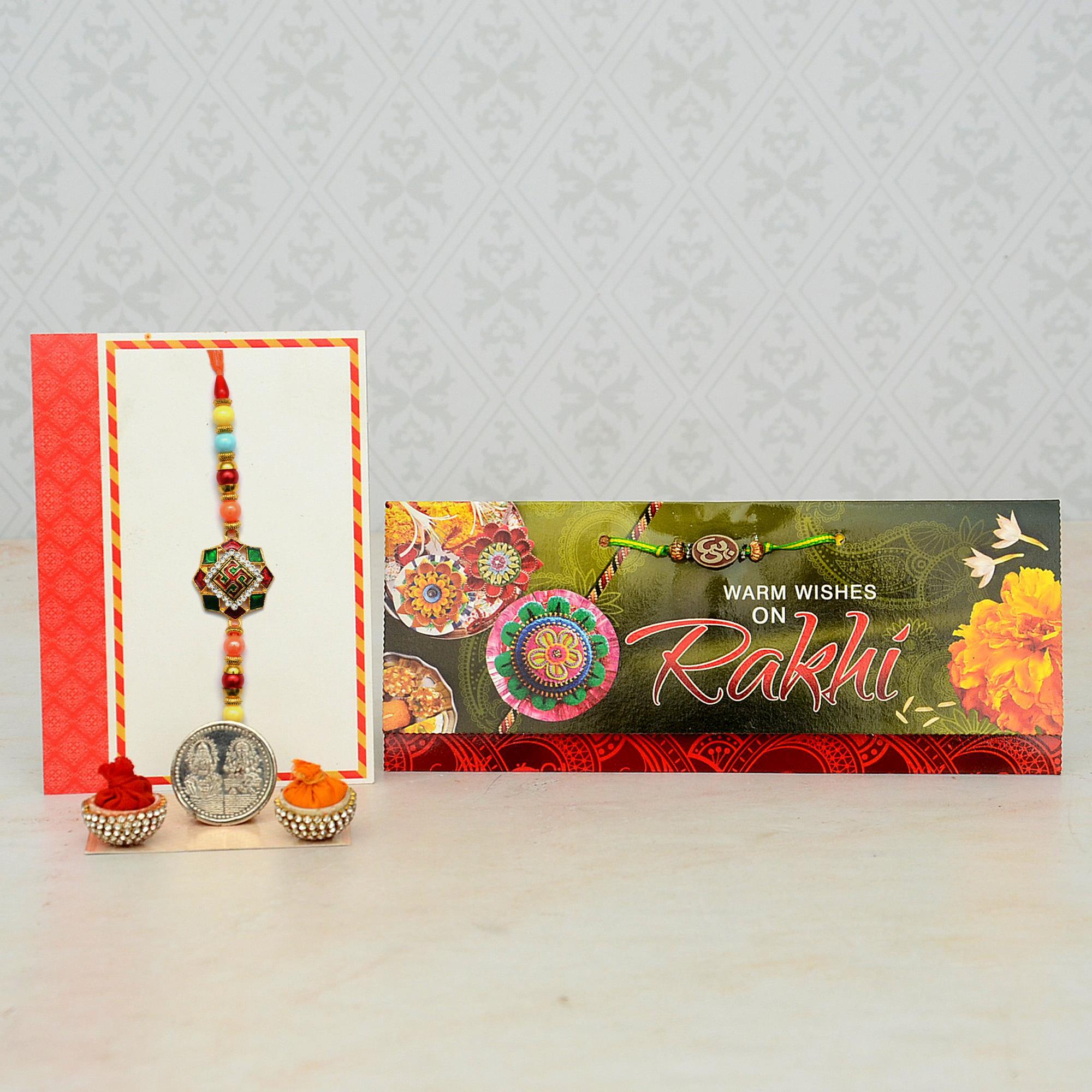 Rakhi Wishes with A Charming Om Rakhi | Rakhi Greetings