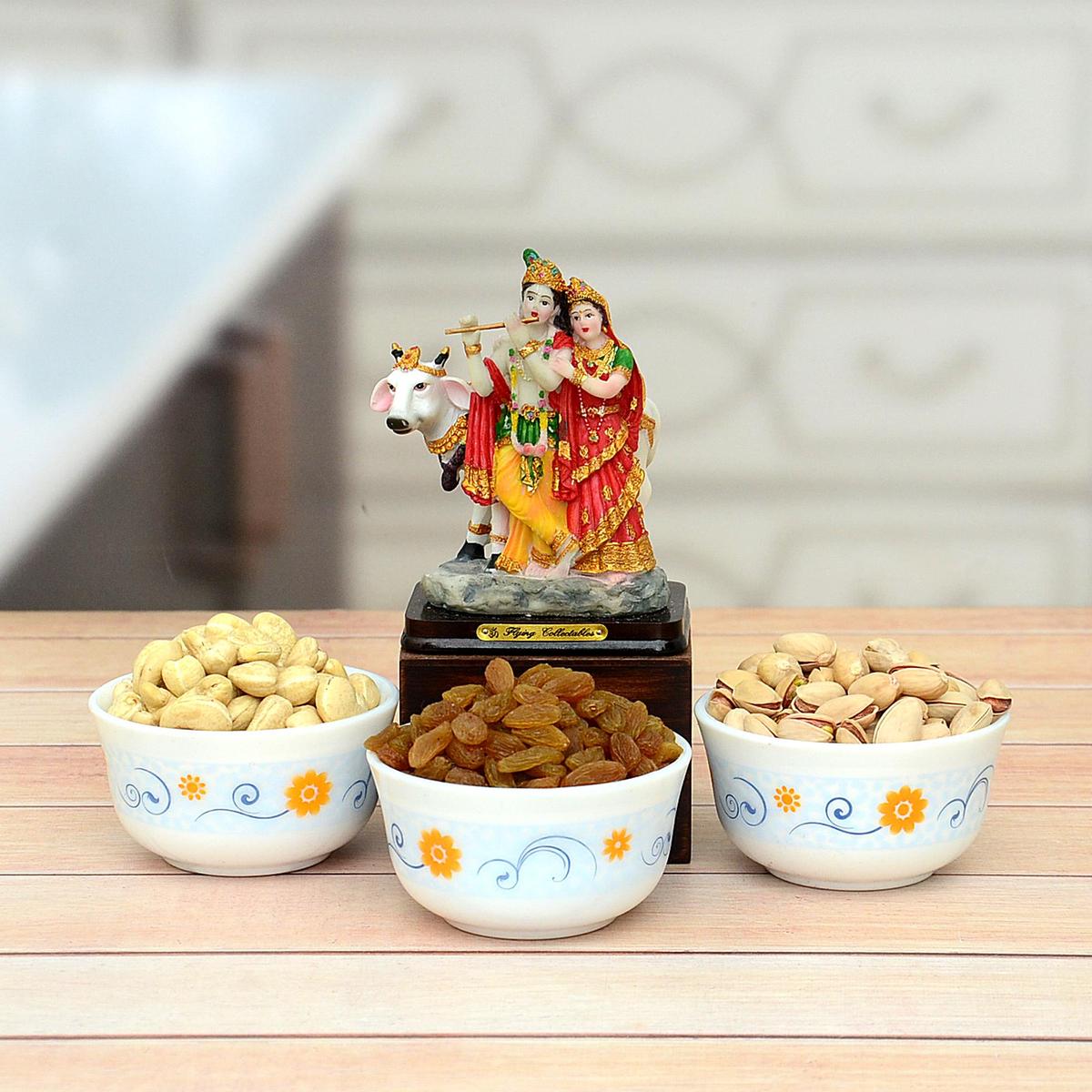 Dryfruits & Radha Krishna | Spiritual Gifts