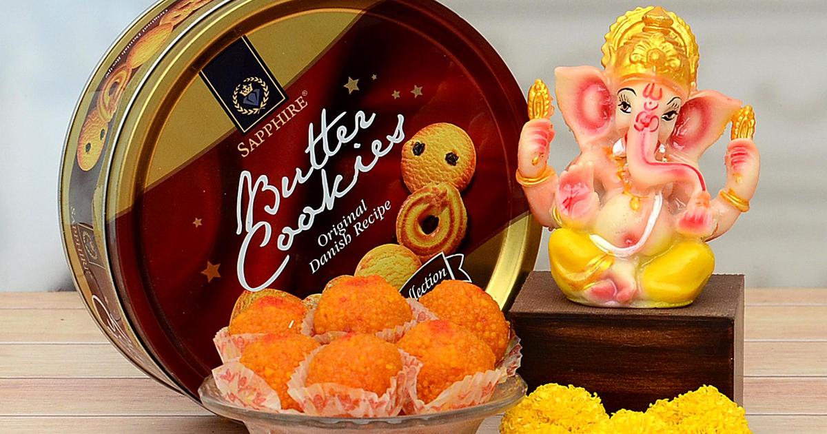 Ganesh Idol, Laddu, Cookie | Spiritual Gifts