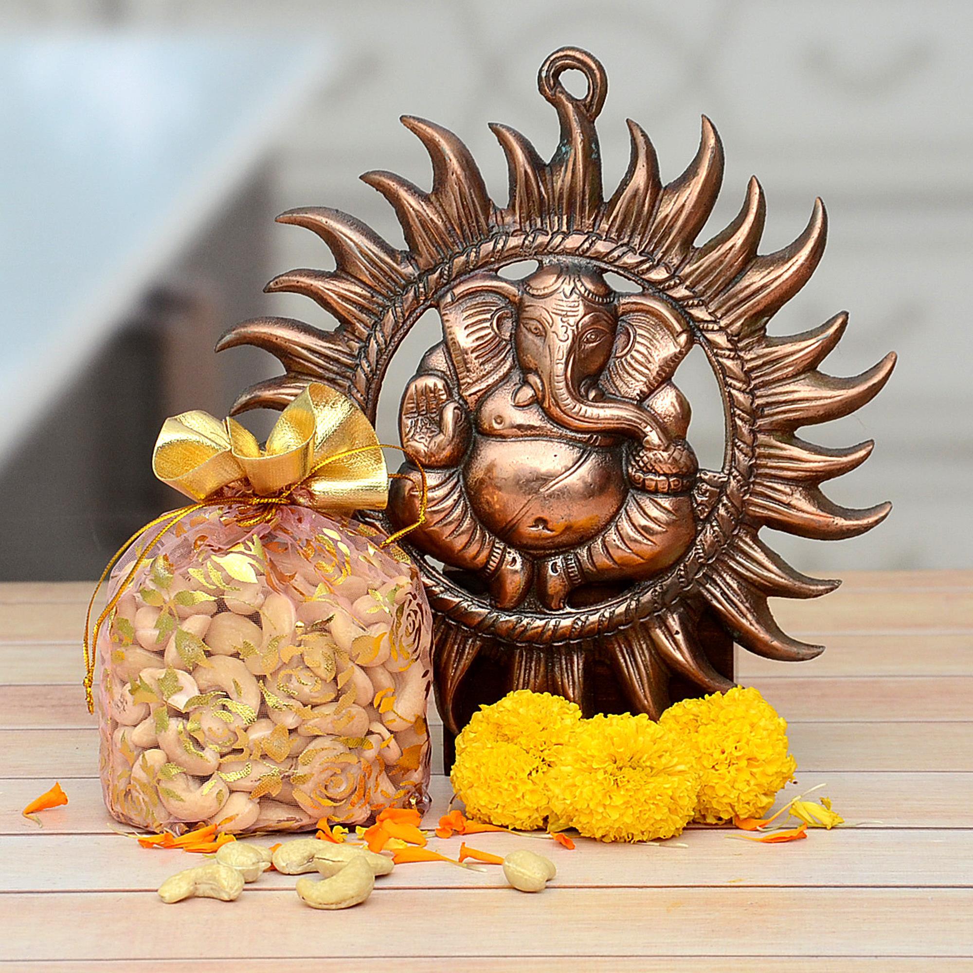 Ganesh Wall Decor & Cashews | Spiritual Gifts