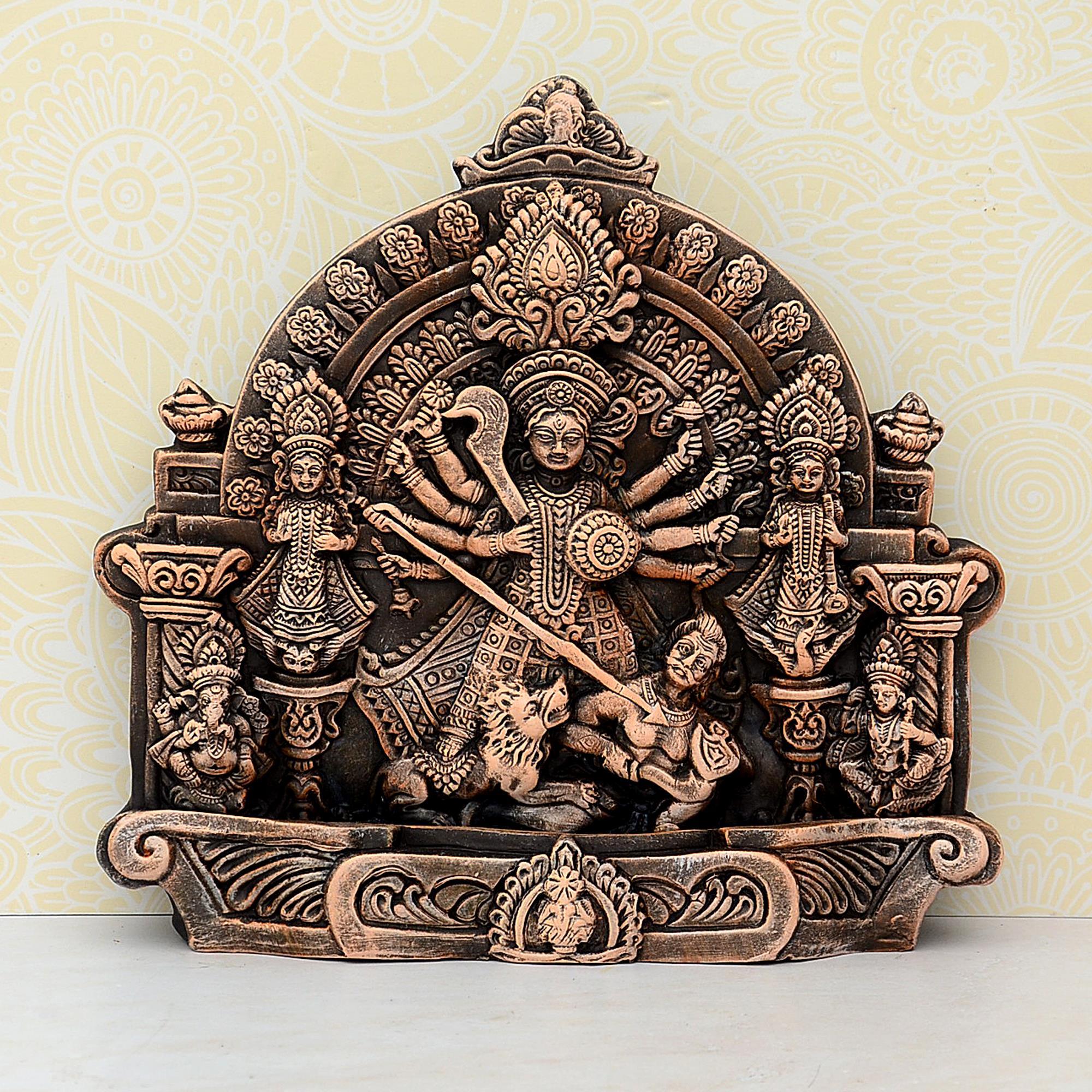 Devi Durga Idol - Terracotta | Holy Gifts