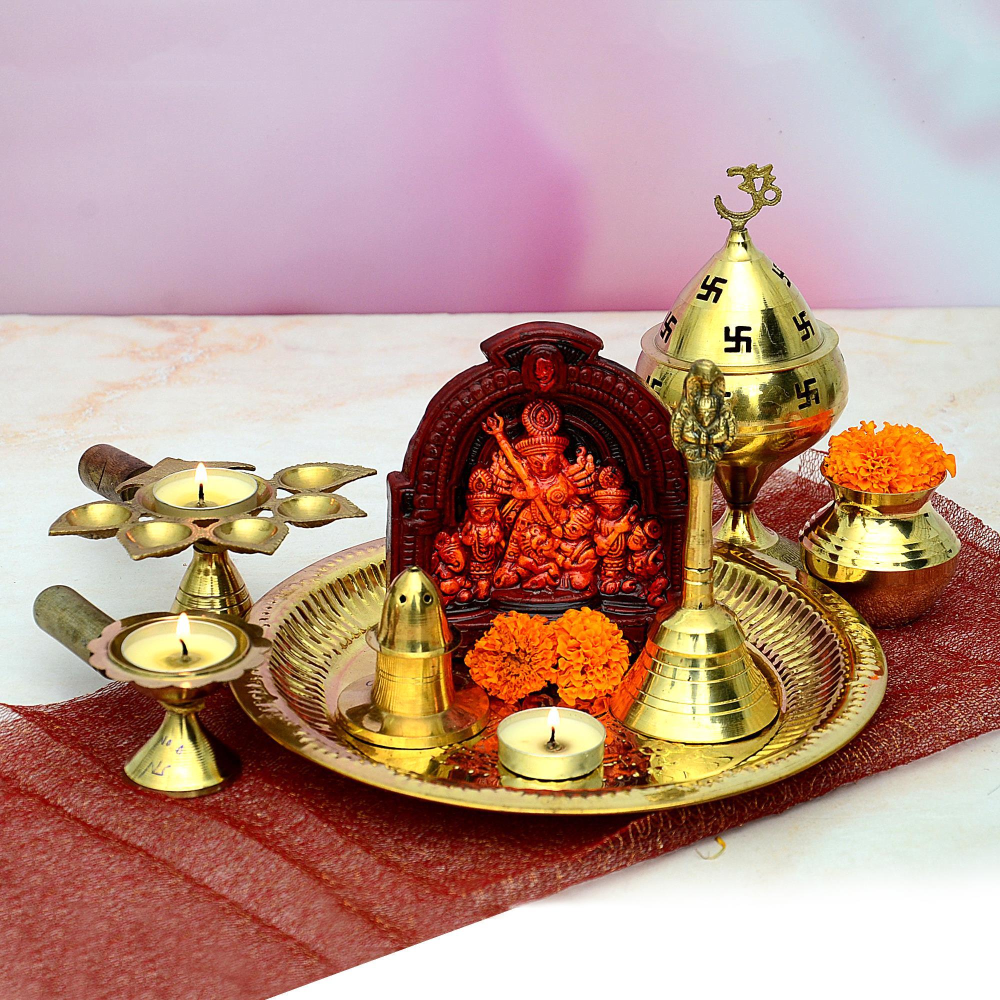 Puja Thali with Maa Durga Idol | Durga Puja Hampers