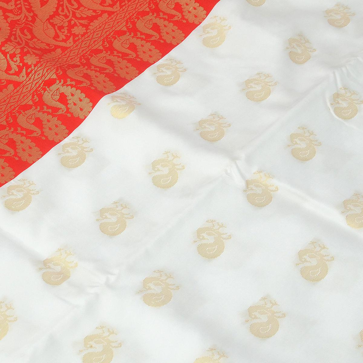 Silk Red Border White Saree | Apparels, Gifts for Her