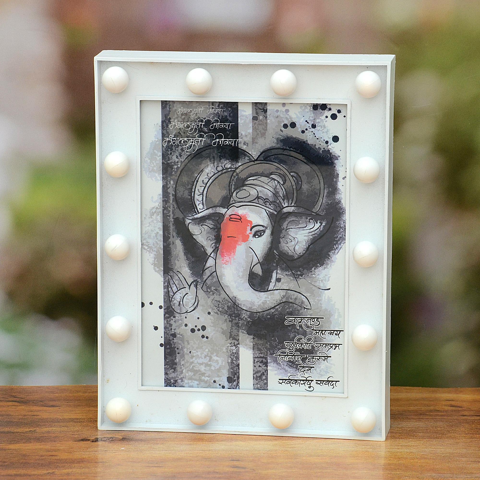 Led Ganesha Photo Frame | Diwali Hampers