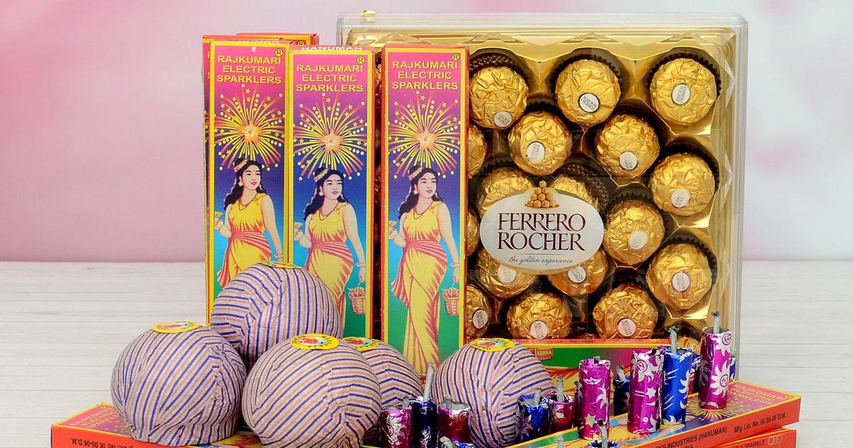 Flowers Pots with Chutput & Ferrero Rocher Combo | Chocolate Crackers