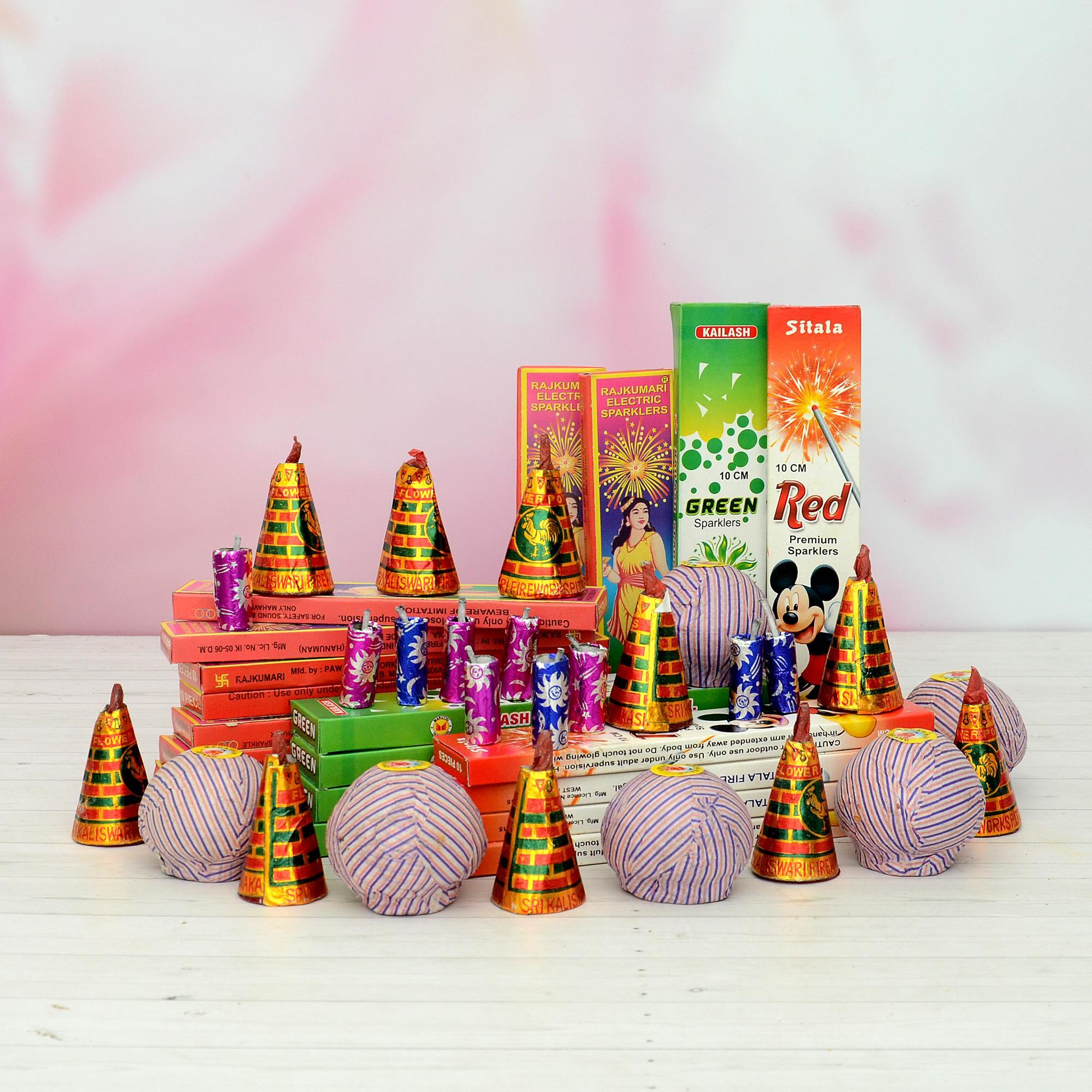 Crackers Combo of Sparkers & Pots with Shots | Chocolate Crackers