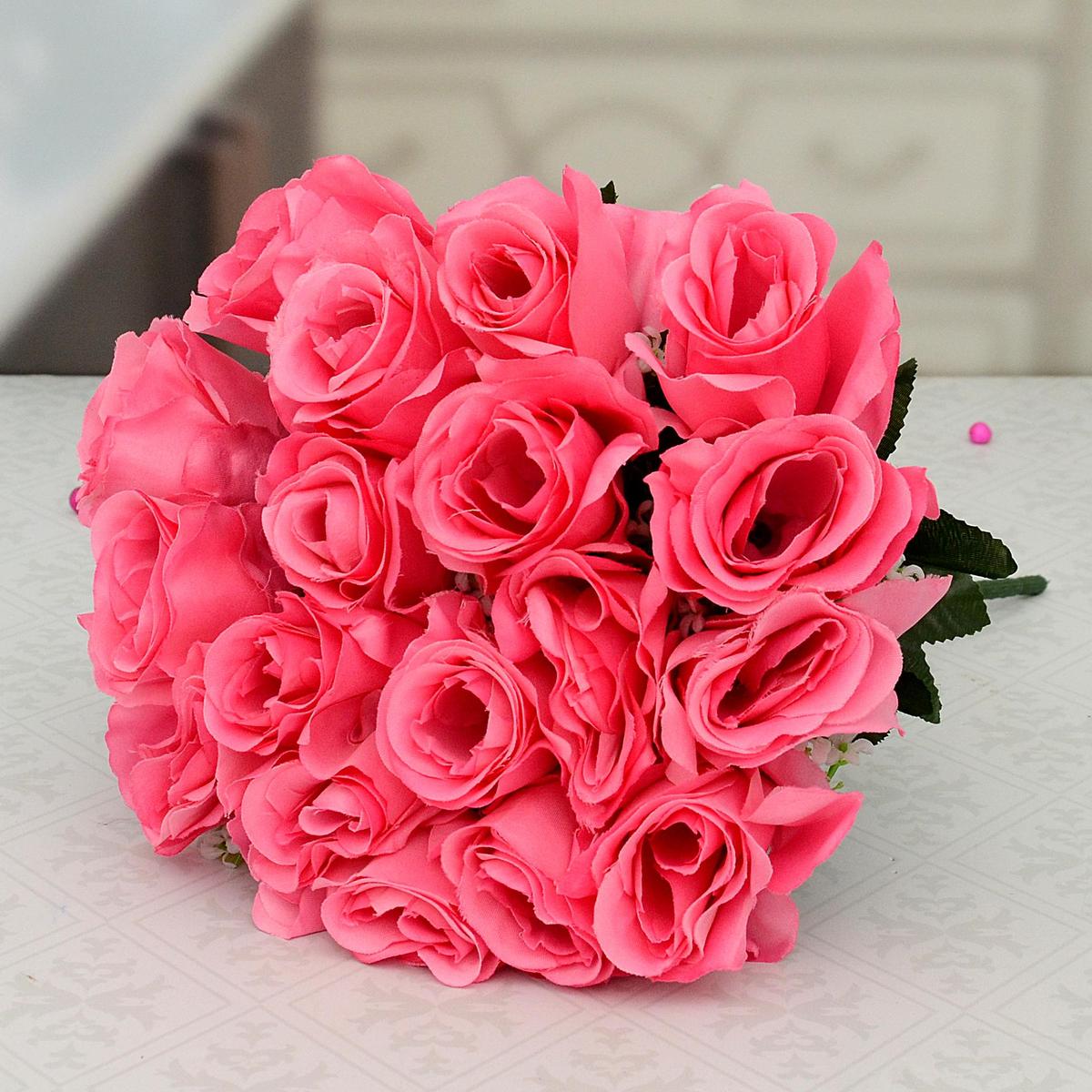 Artificial Pink Roses Bouquet | Artificial Flowers