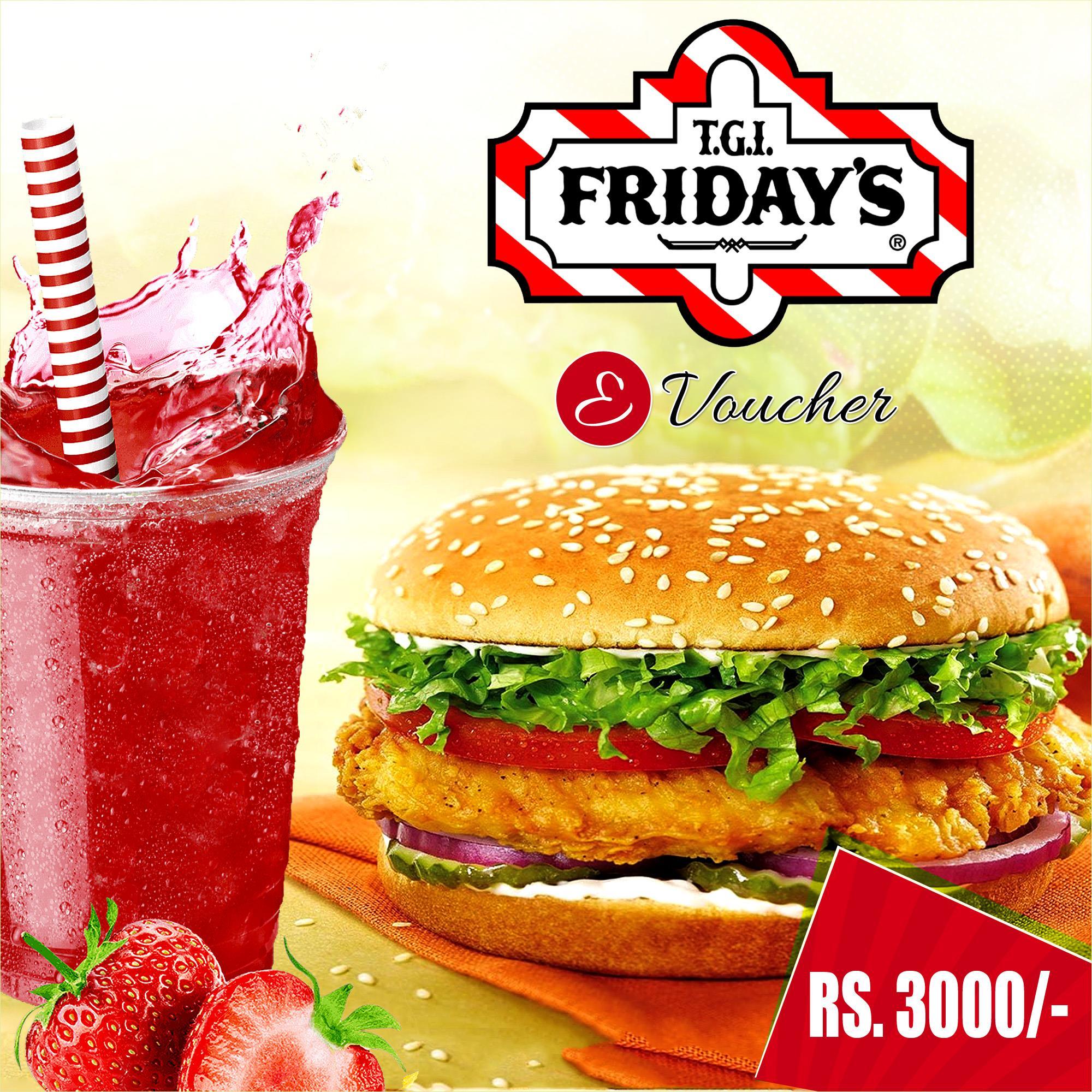 TGI Friday's e-Voucher ₹ 3000 | TGI Friday's Gift Cards