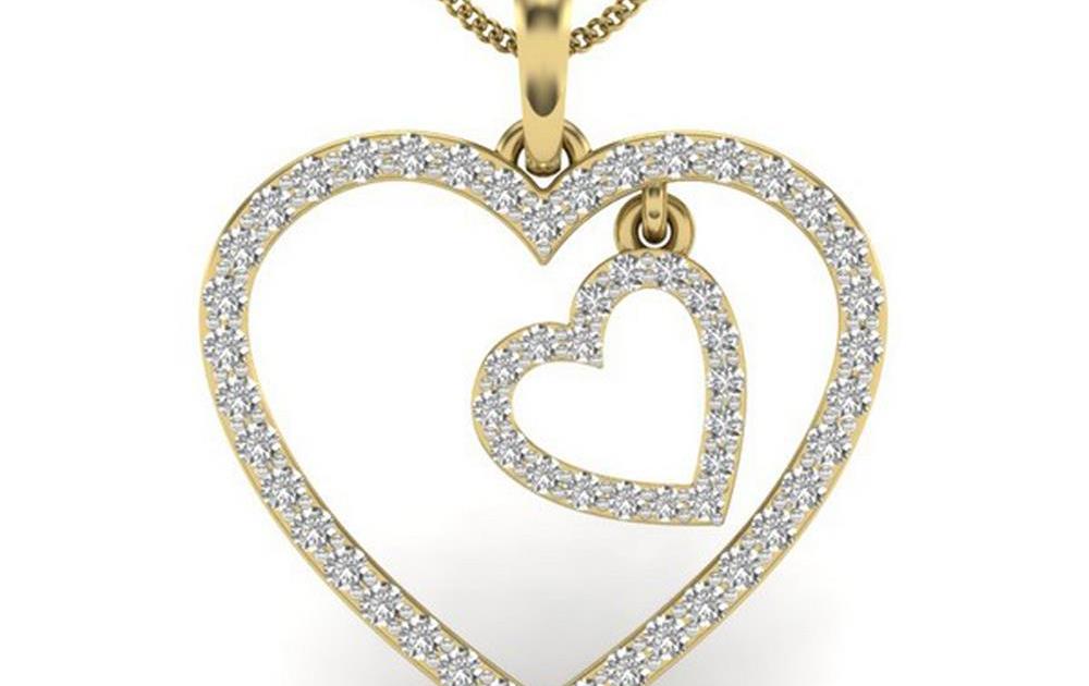 Riya Heart Diamond Pendant, Jewellery