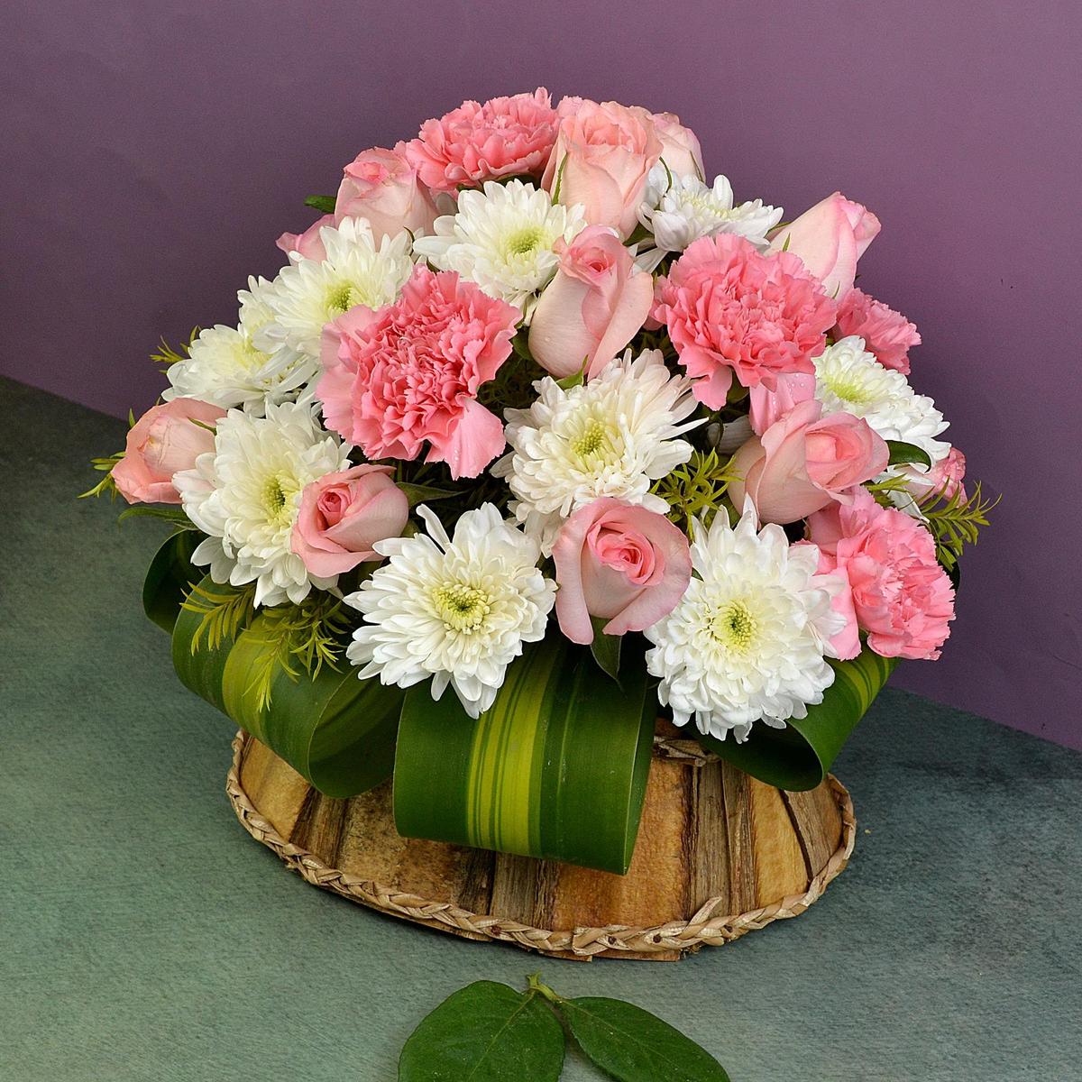 Pink Flowers Arrangement | Assorted Flowers