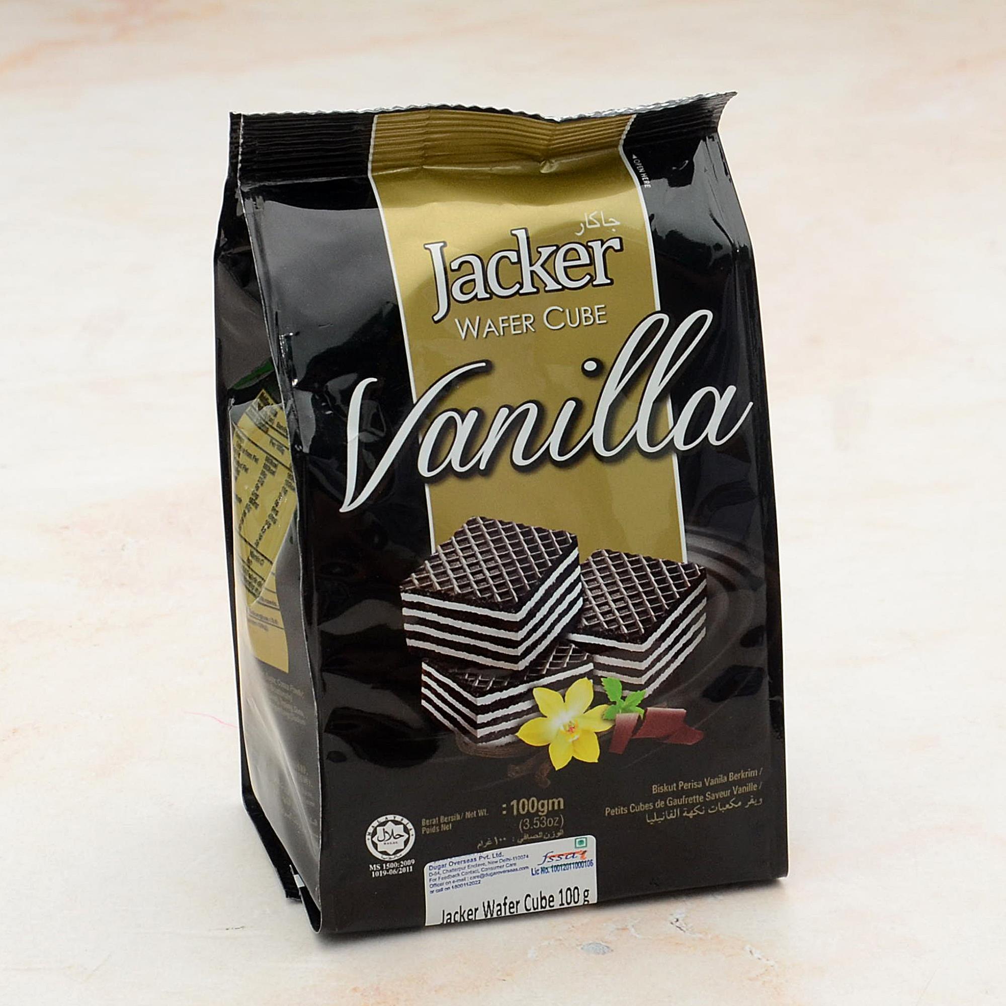 Jacker Wafer Cube Vanilla Flavor | Only Chocolates