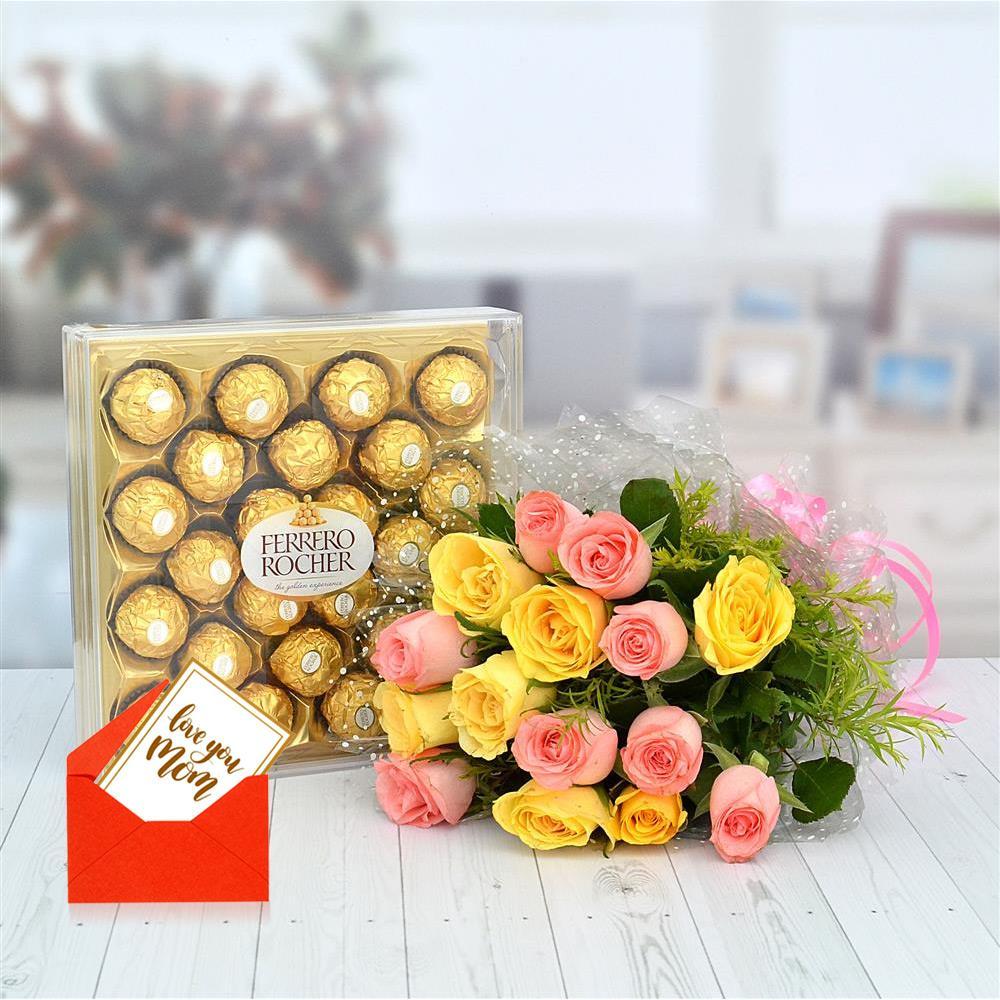 Ferrero Rocher & Rose | Mothers Day Flowers & Chocolates
