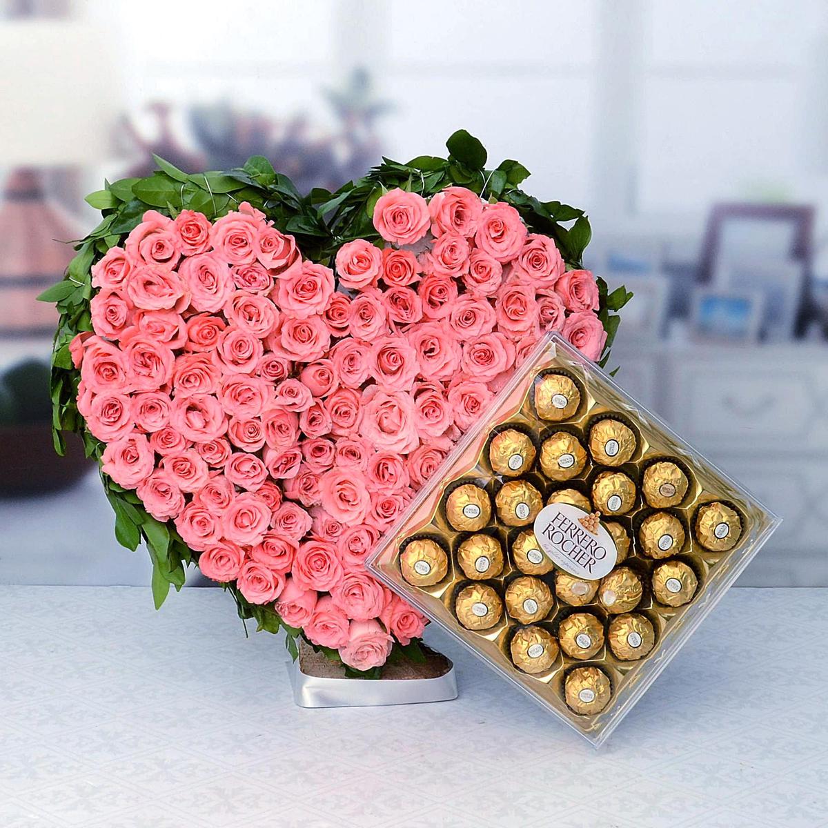 Rose Basket, Ferrero Rocher | Flowers, Lohri