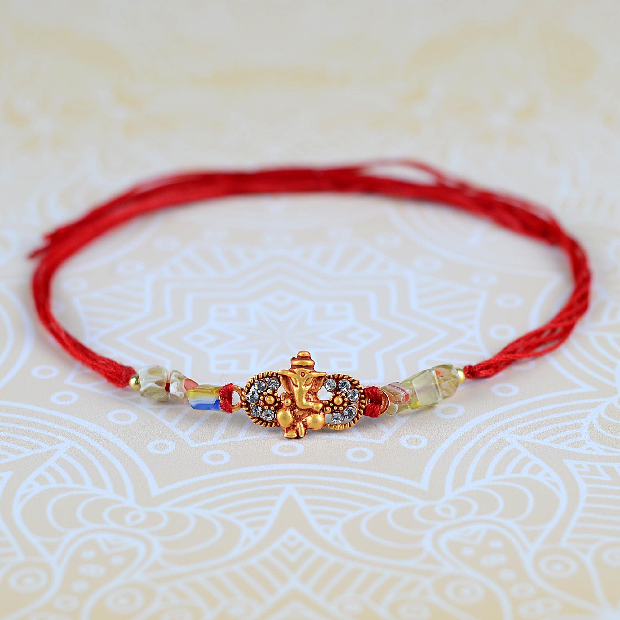 Ganesh Stone Rakhi | Ganesh Rakhis