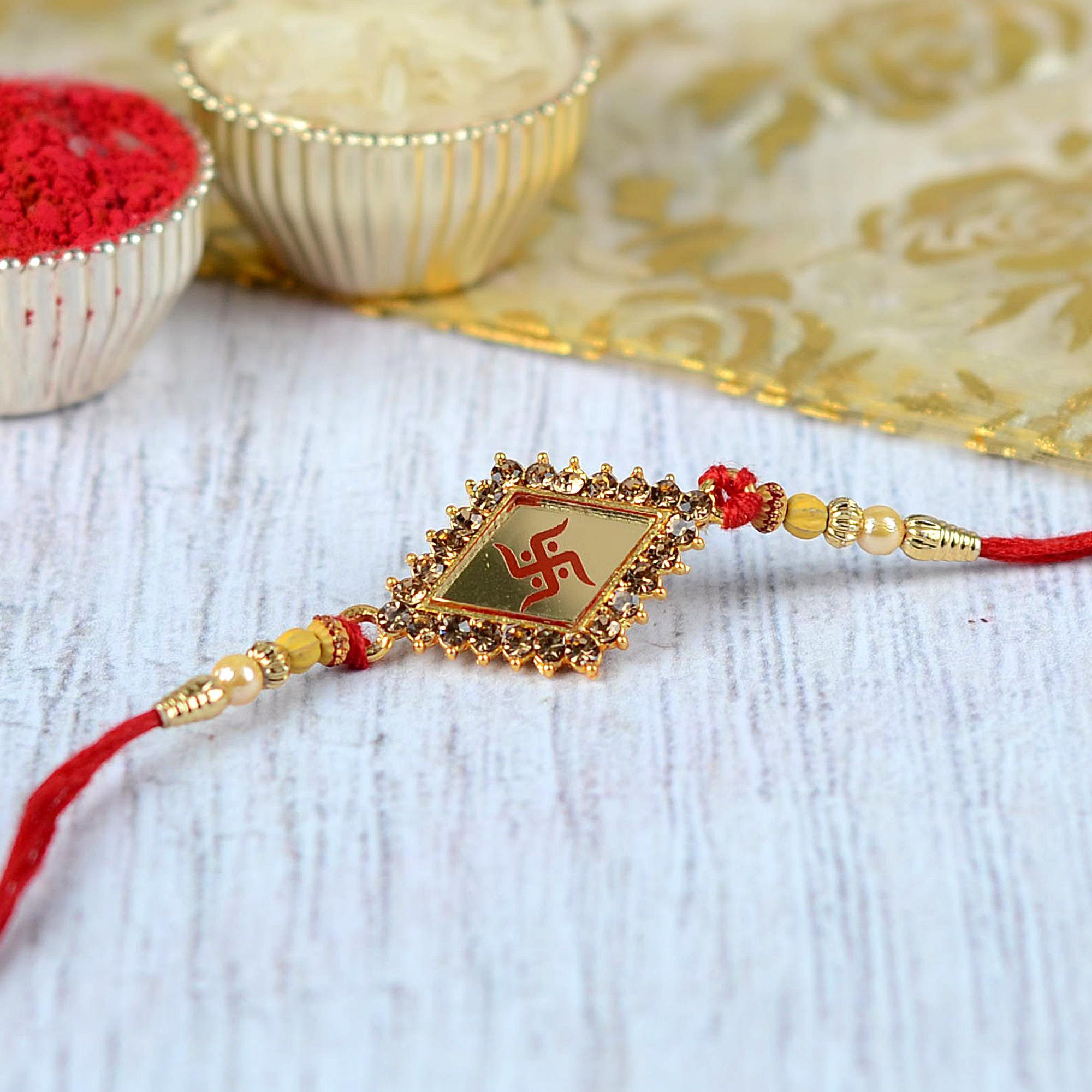 Mirror Swastik Rakhi | Divine Rakhi