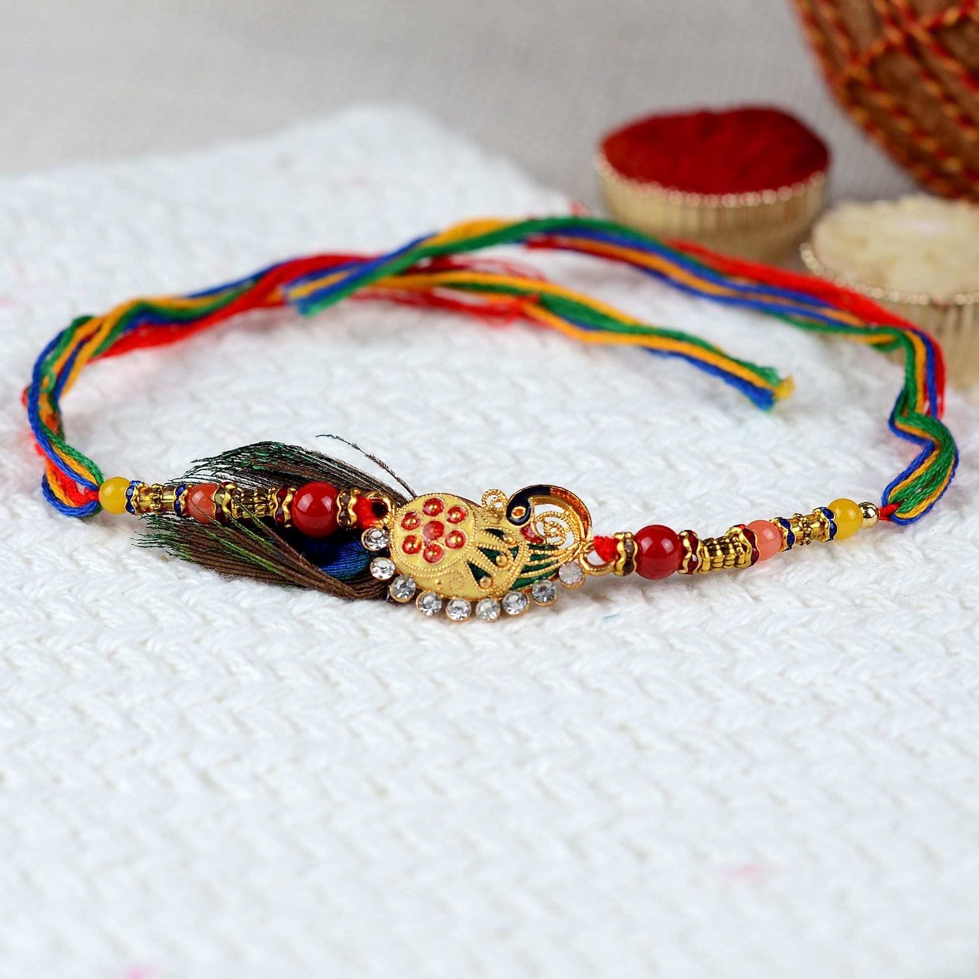 Peacock Feather Peacock Rakhi Exclusive Rakhi