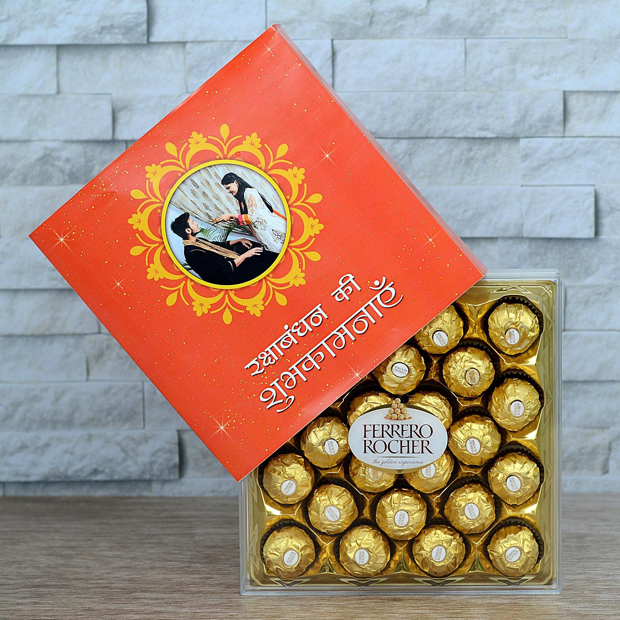 Personalized Ferrero Rocher Box | Rakhi & Chocolates
