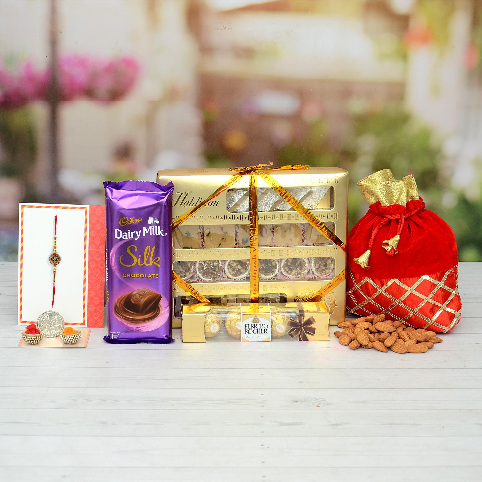 Ferrero, Sweets, Almonds Treat & Rakhi | Rakhi Hampers