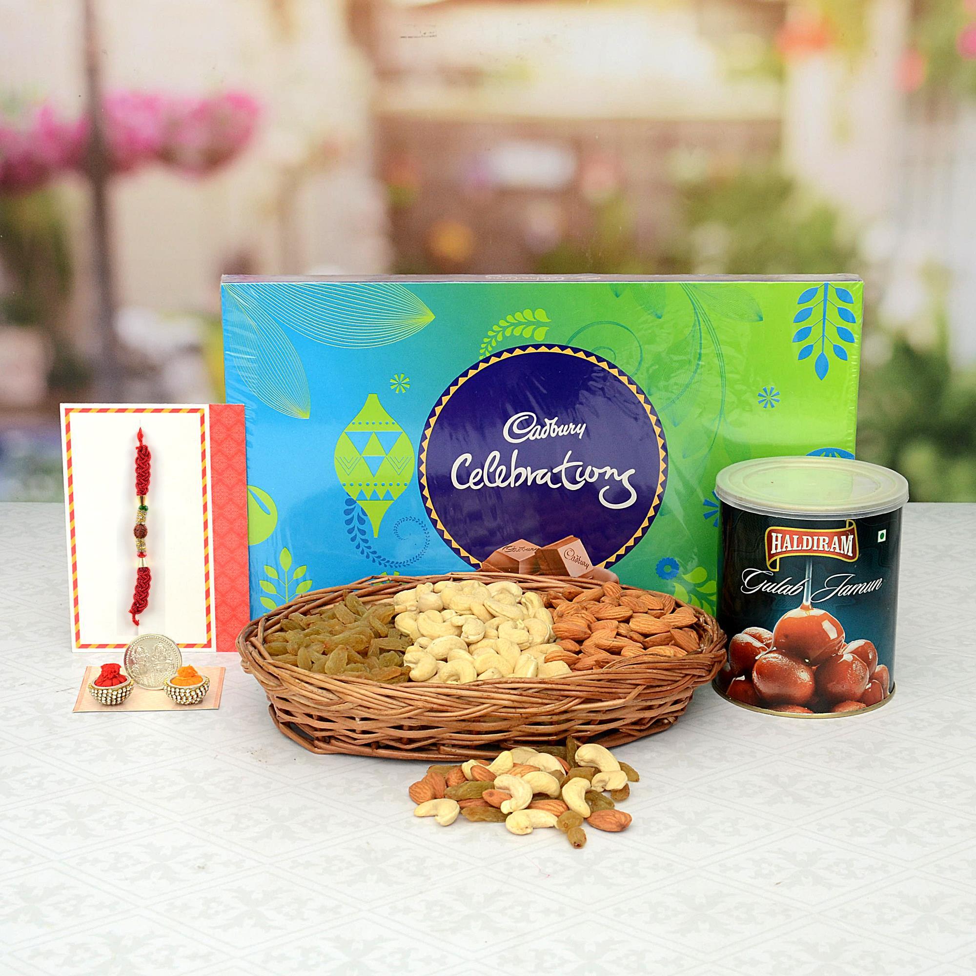 Mixed All In One Goodies Basket for Rakhi | Rakhi Hampers