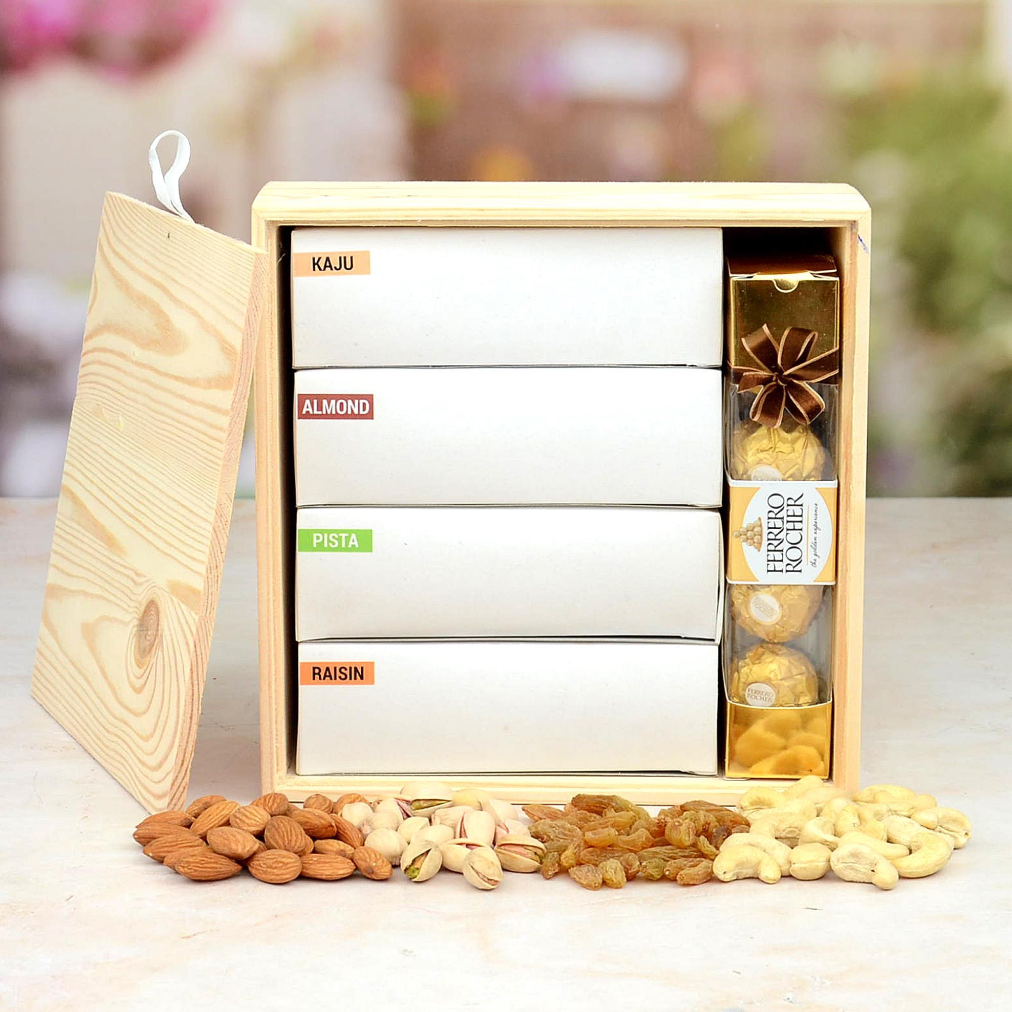 Mixed Dryfruits & Ferrero | Gift Baskets