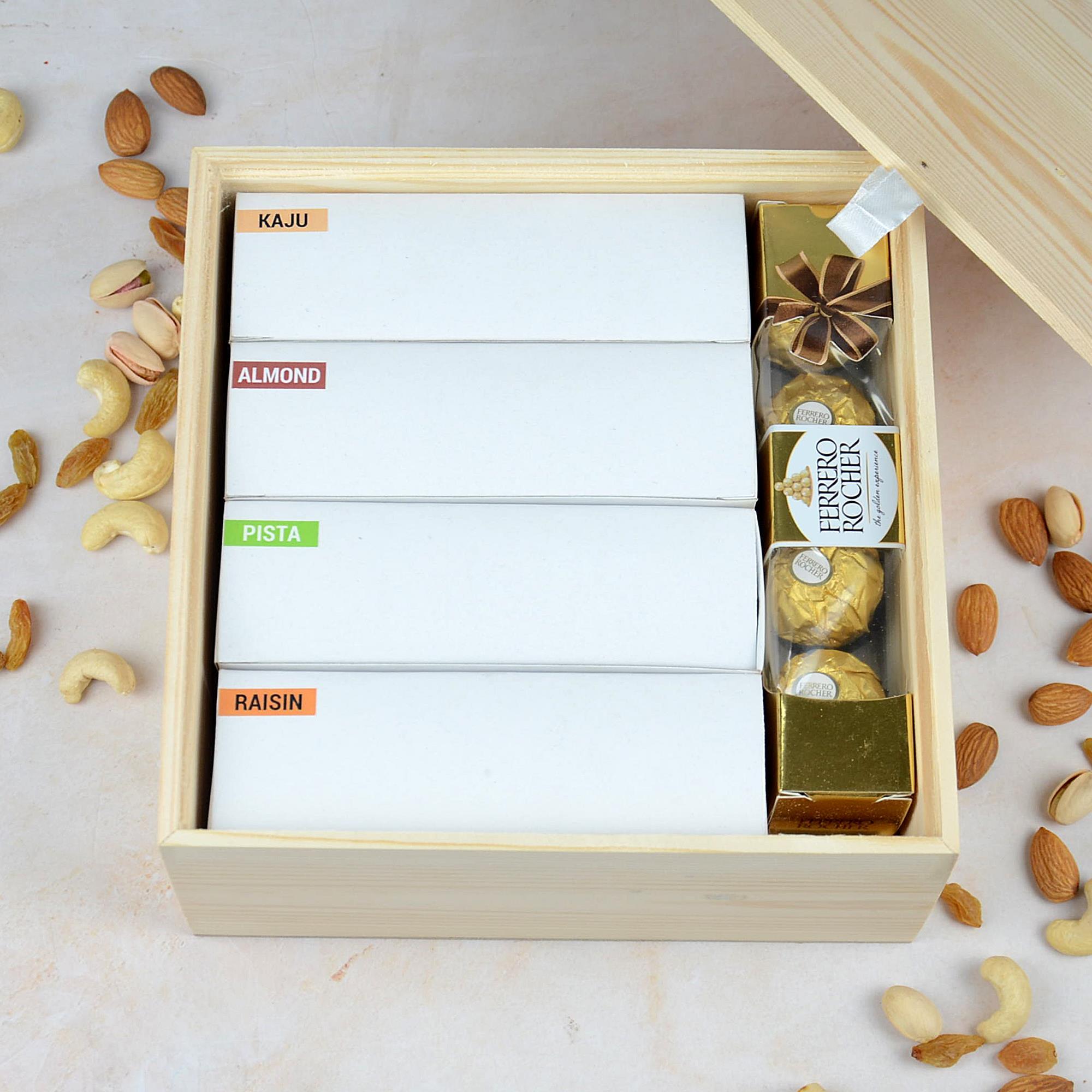 Mixed Dryfruits & Ferrero | Gift Baskets