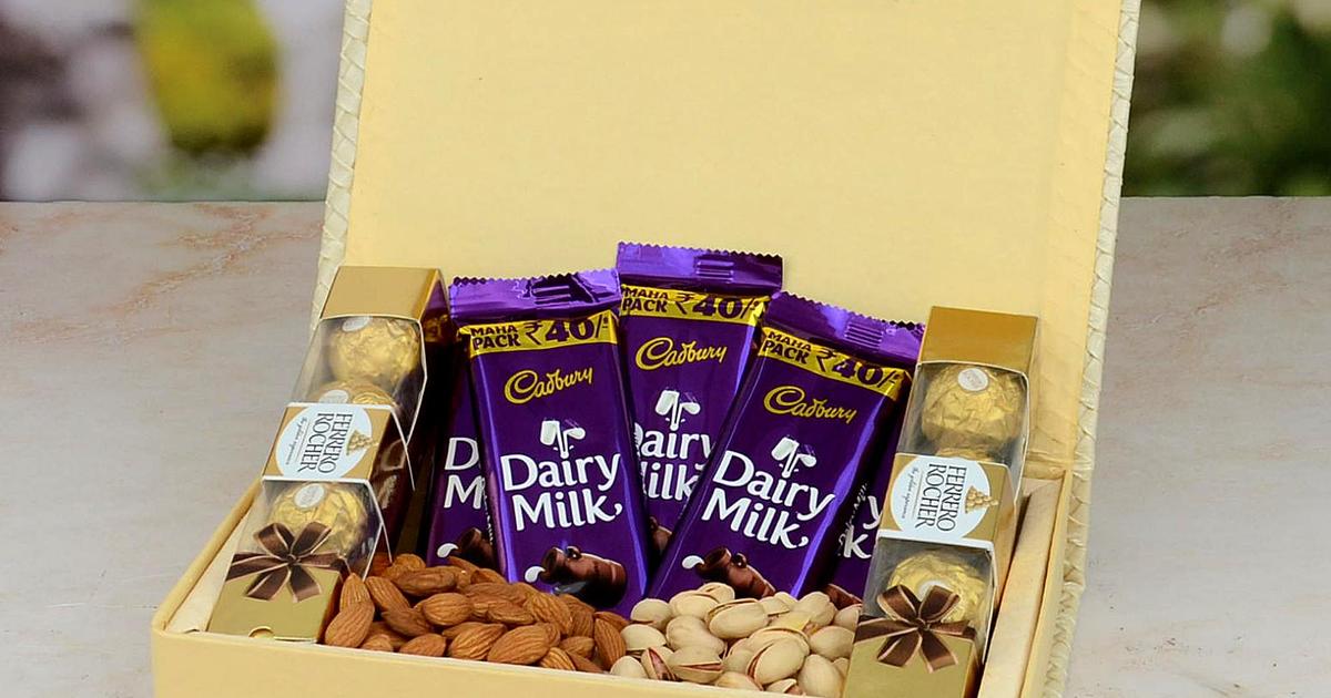 Dairy Milk, Ferrero, Dryfruits | Gift Baskets
