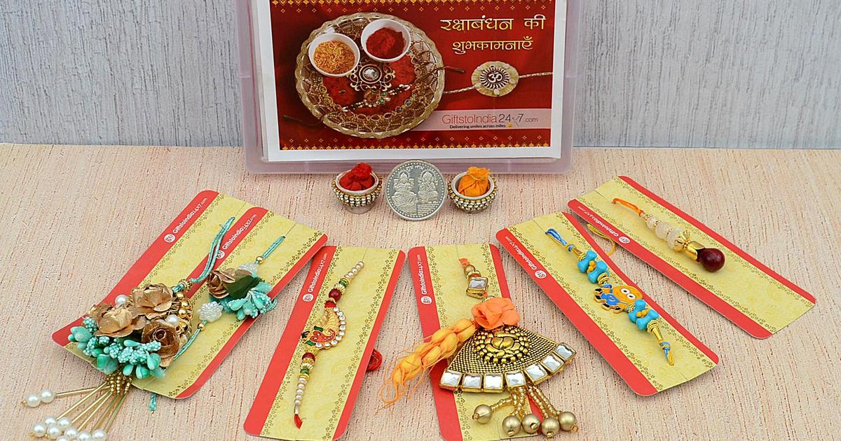 Lovely Collection of Family Rakhi Set | Set of 5 Rakhis