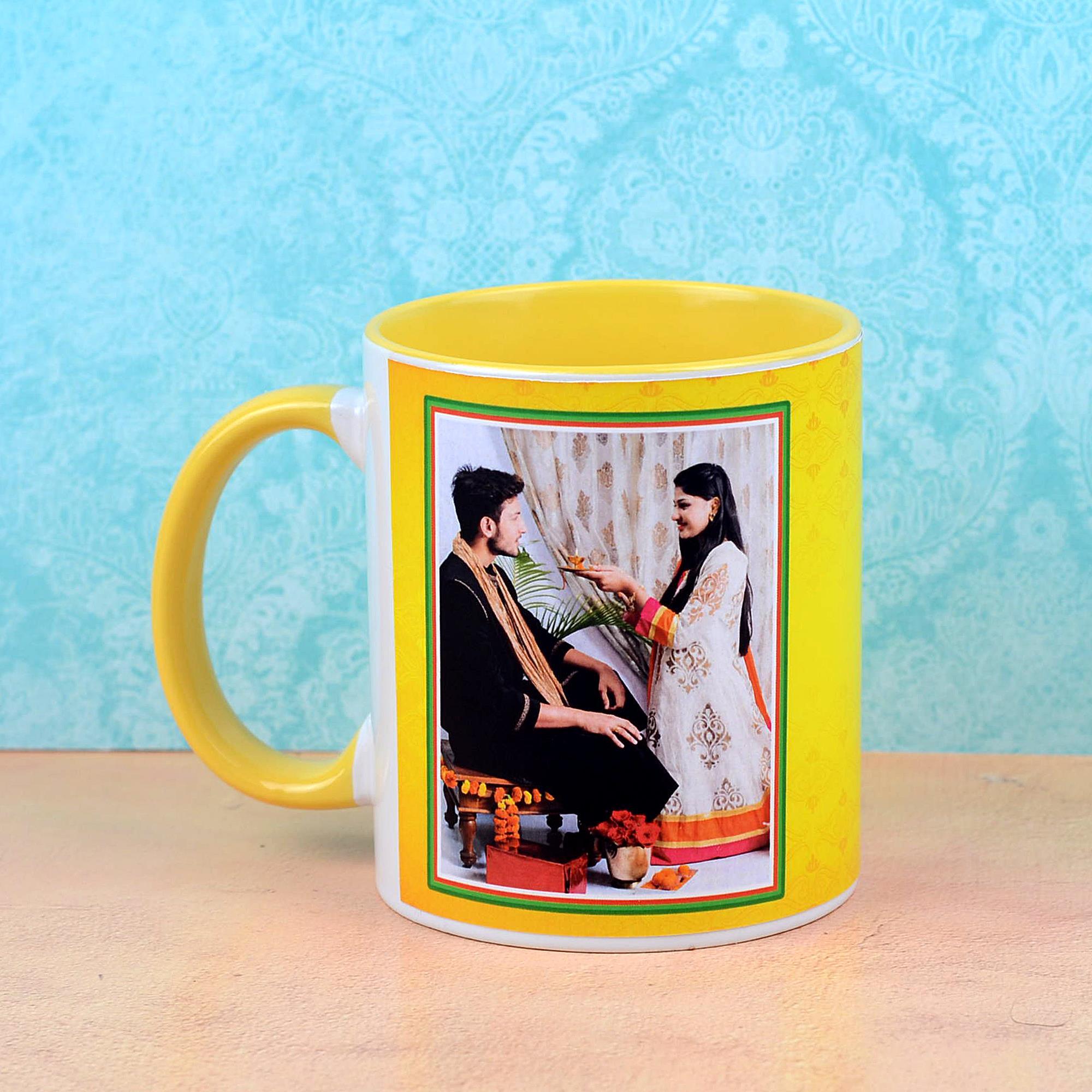 Rakhi Ki Badhai Personalized Mug, Personalized Photo Mugs