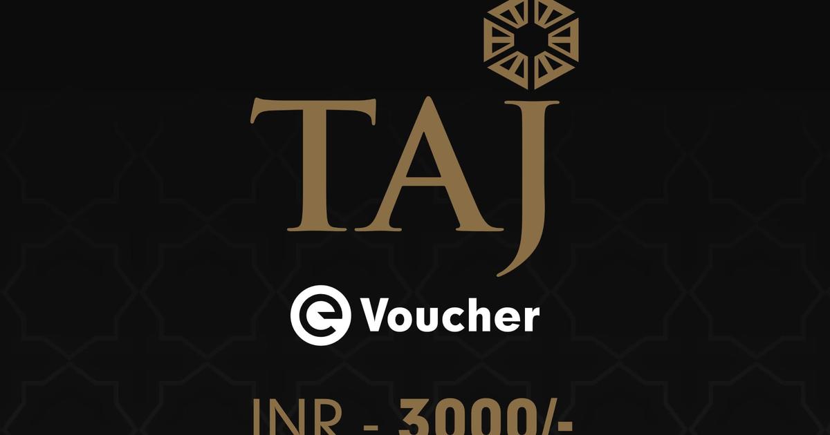 Taj E-voucher Rs. 3000 | Taj Gift Cards