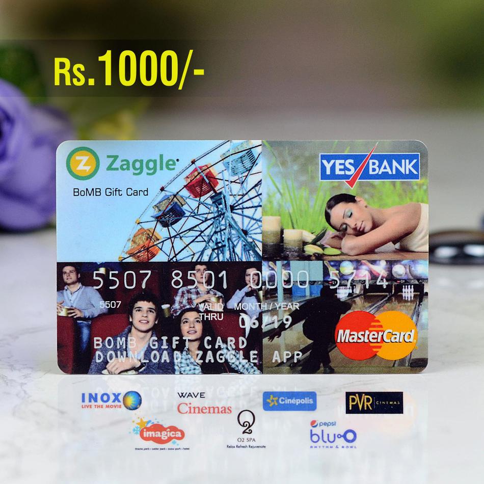 Gift Cards of major Brands in India