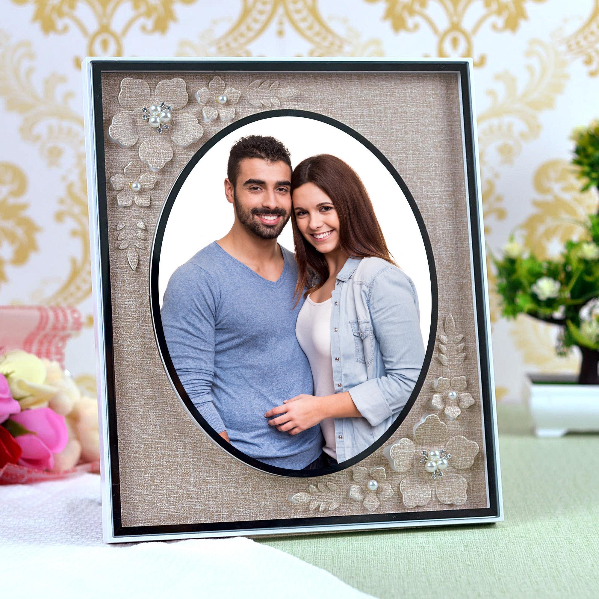 Jolly Jewel Jute Frame, Personalized Photo Frames