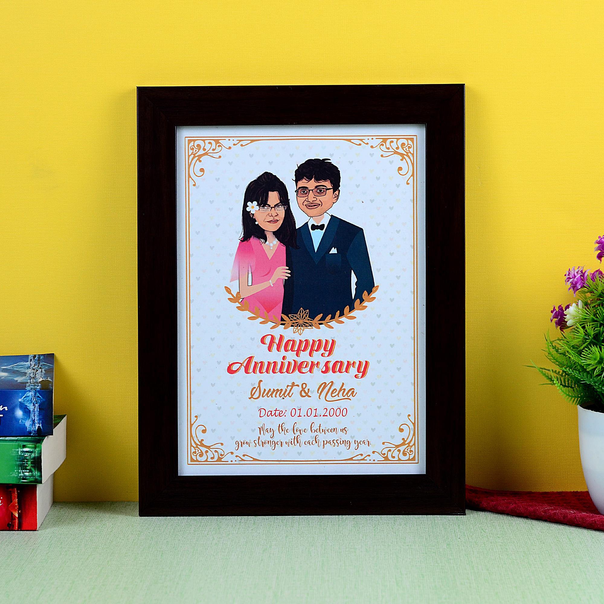 Cute Caricature Frame, Personalized Photo Frames