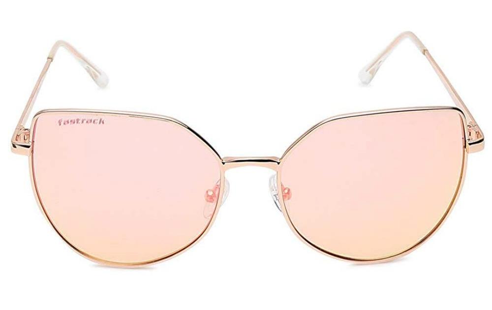 Fastrack Cateye Gold & Pink MirroLenses | Sunglasses