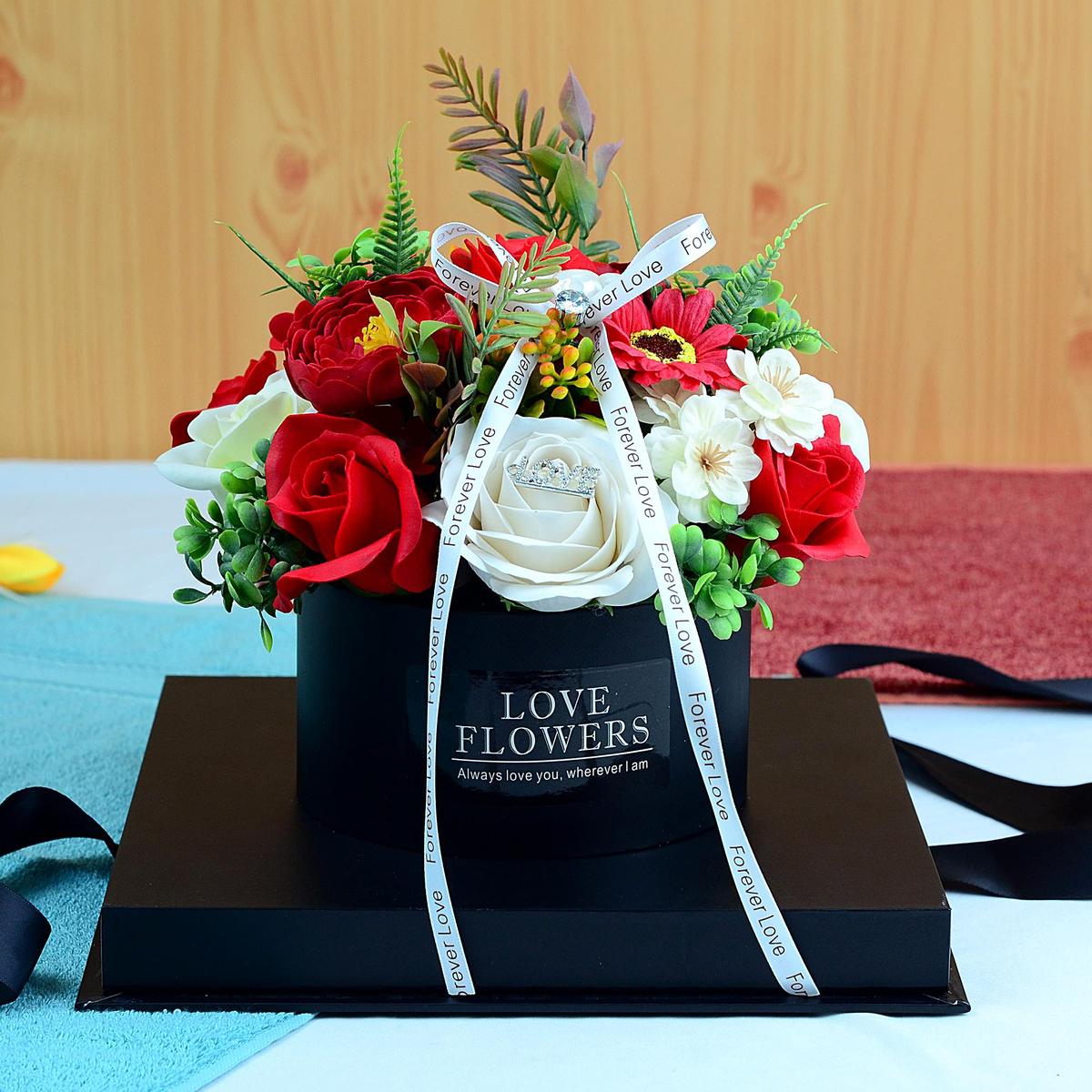 Flowers in Black Box | Artificial Flowers
