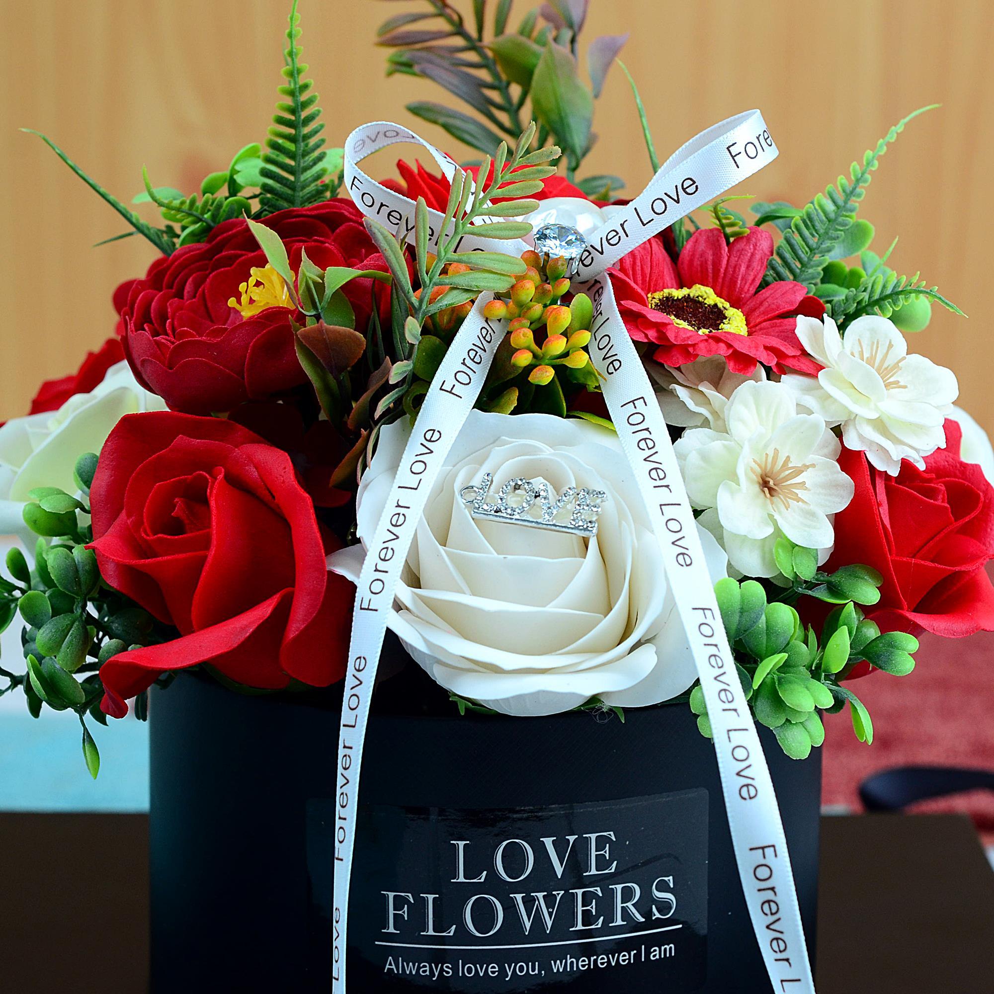 Flowers in Black Box | Artificial Flowers
