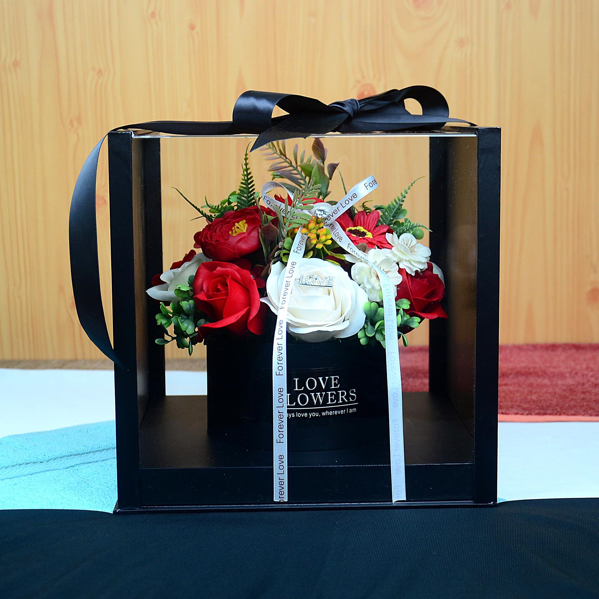 Flowers in Black Box | Artificial Flowers
