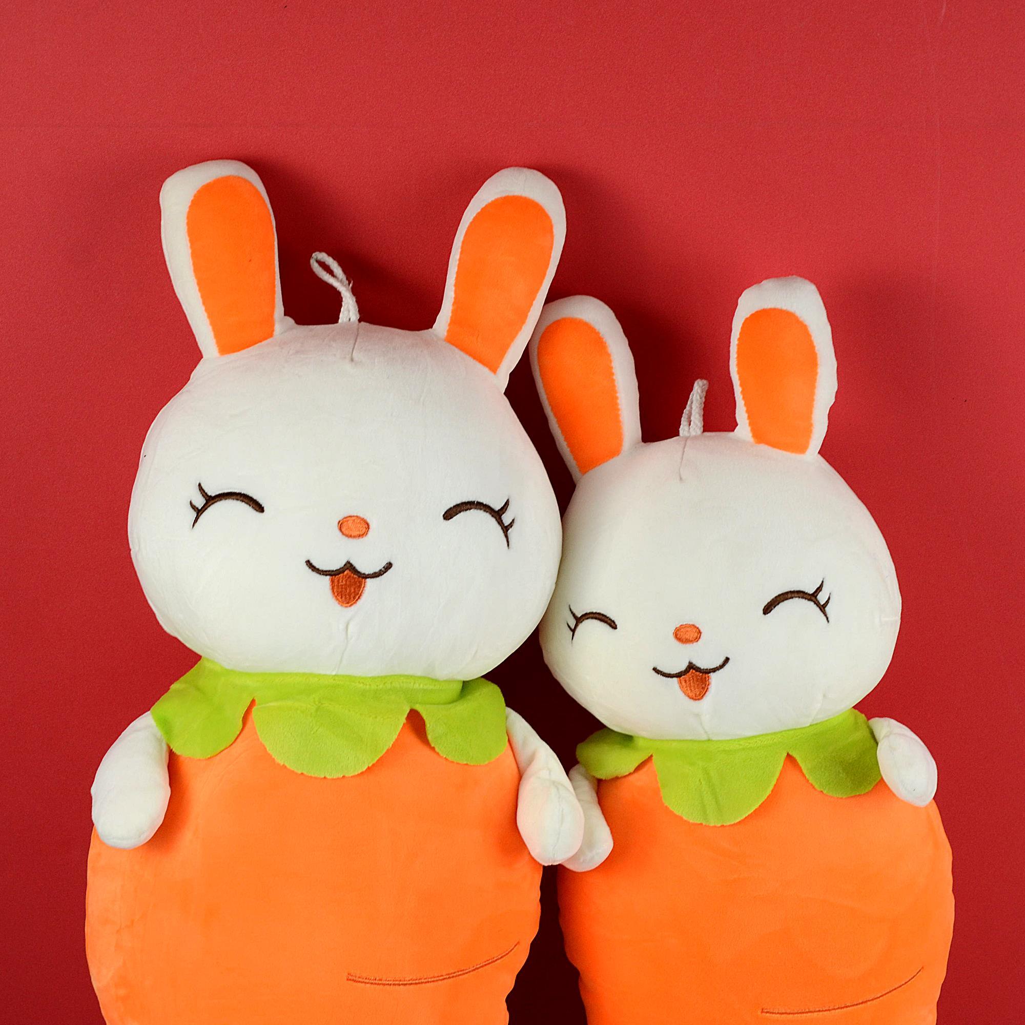 Adorable Duo Of Carrot Bunnies | Soft Toys