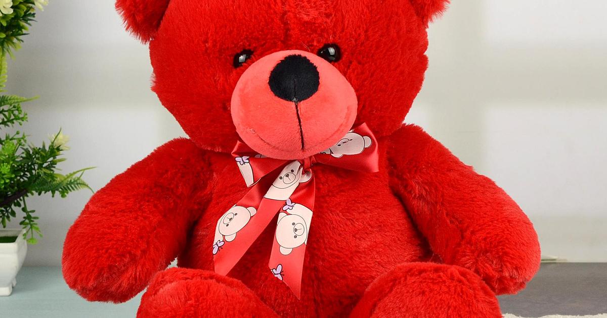 Darling Red Teddy With Bowtie | Soft Toys