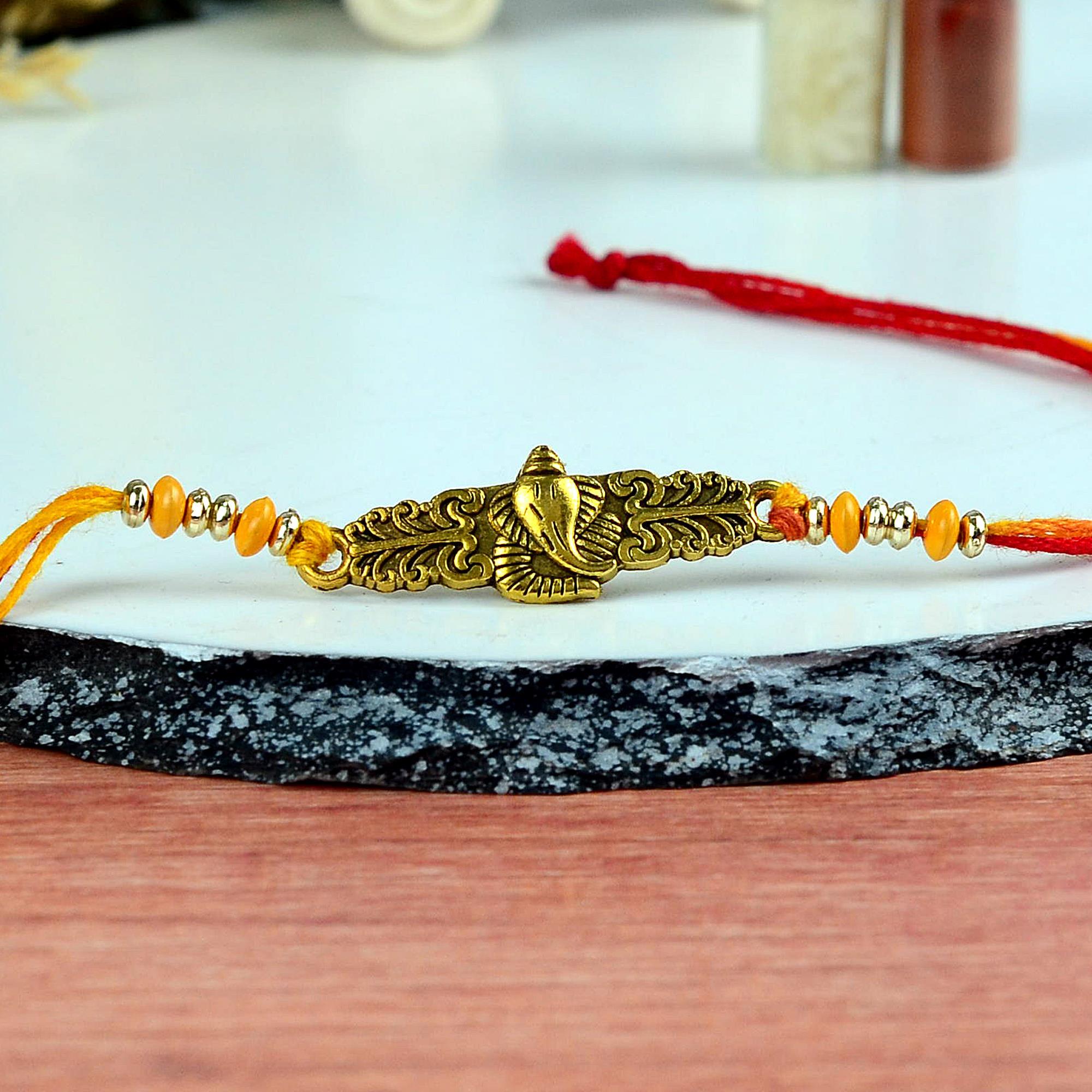 Creative Antique Ganesh Rakhi | Rakhi to Patiala
