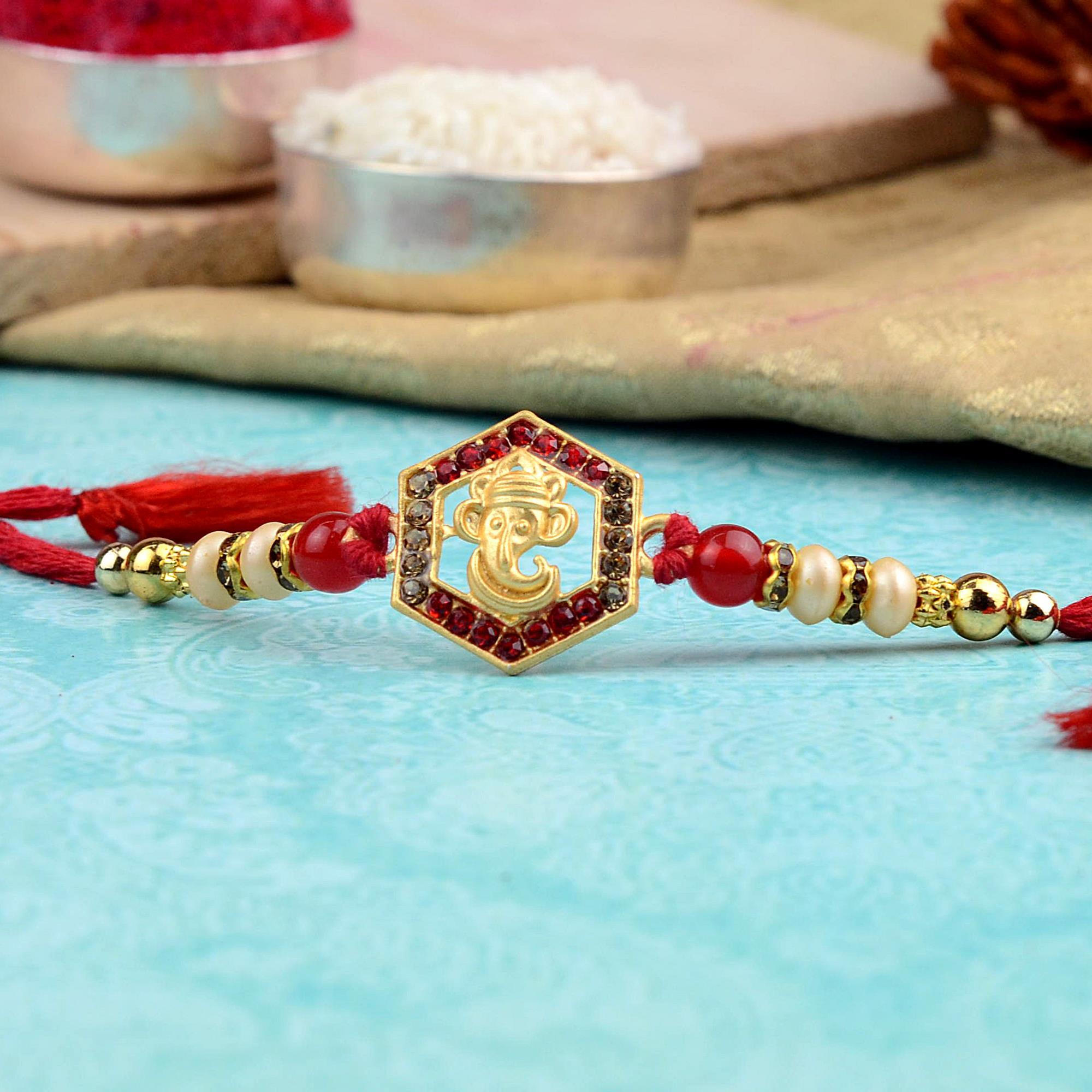 Hexagon Ganesh Rakhi | Ganesh Rakhis