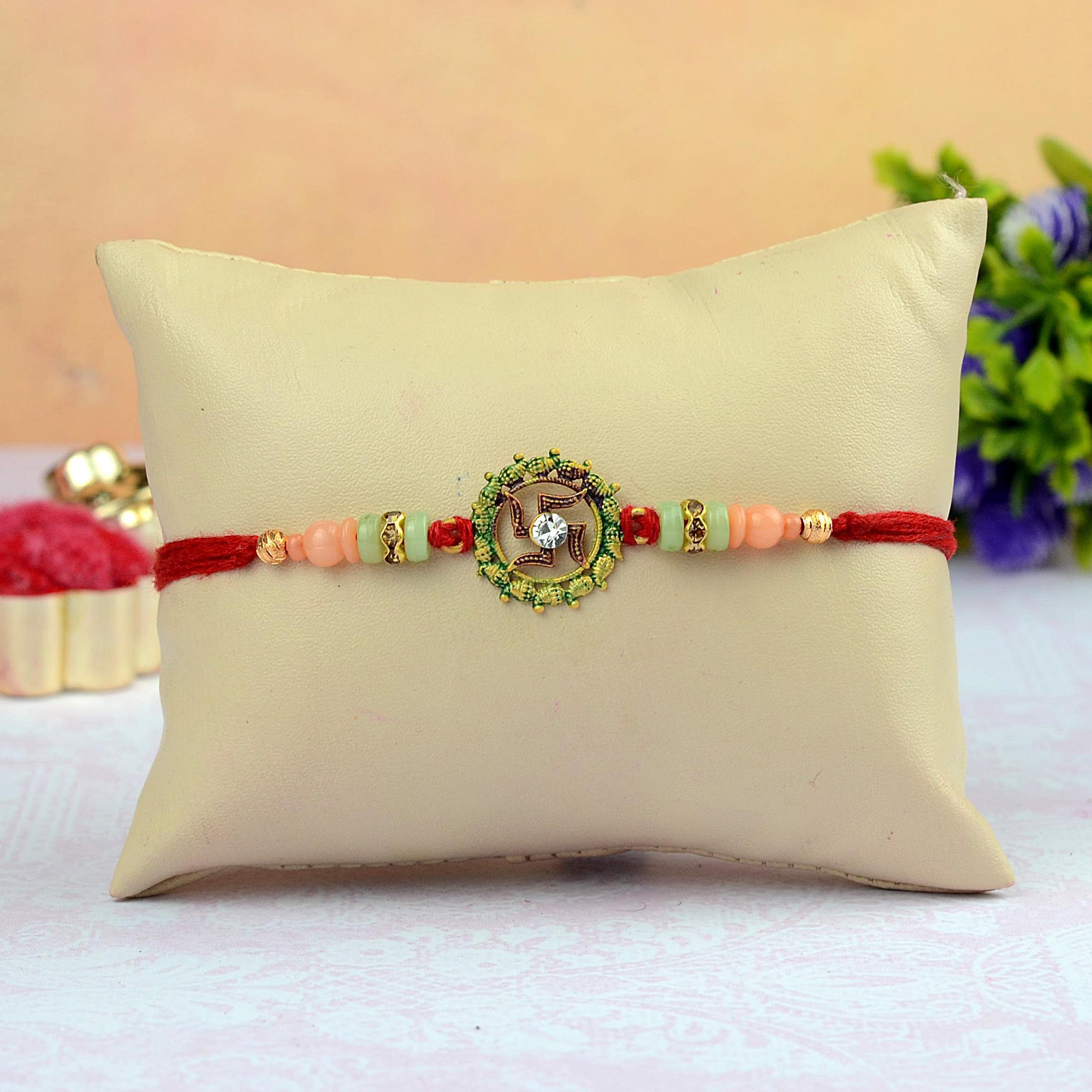 Stylish Swastik Rakhi | Rakhi to Hyderabad